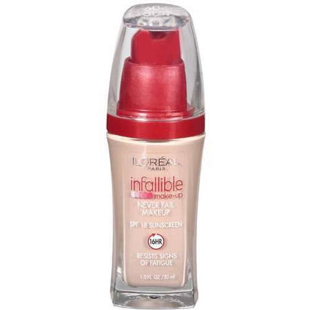 L‚ÄôOr√©al Paris Infallible Never Fail Liquid Makeup SPF 18, Natural ...