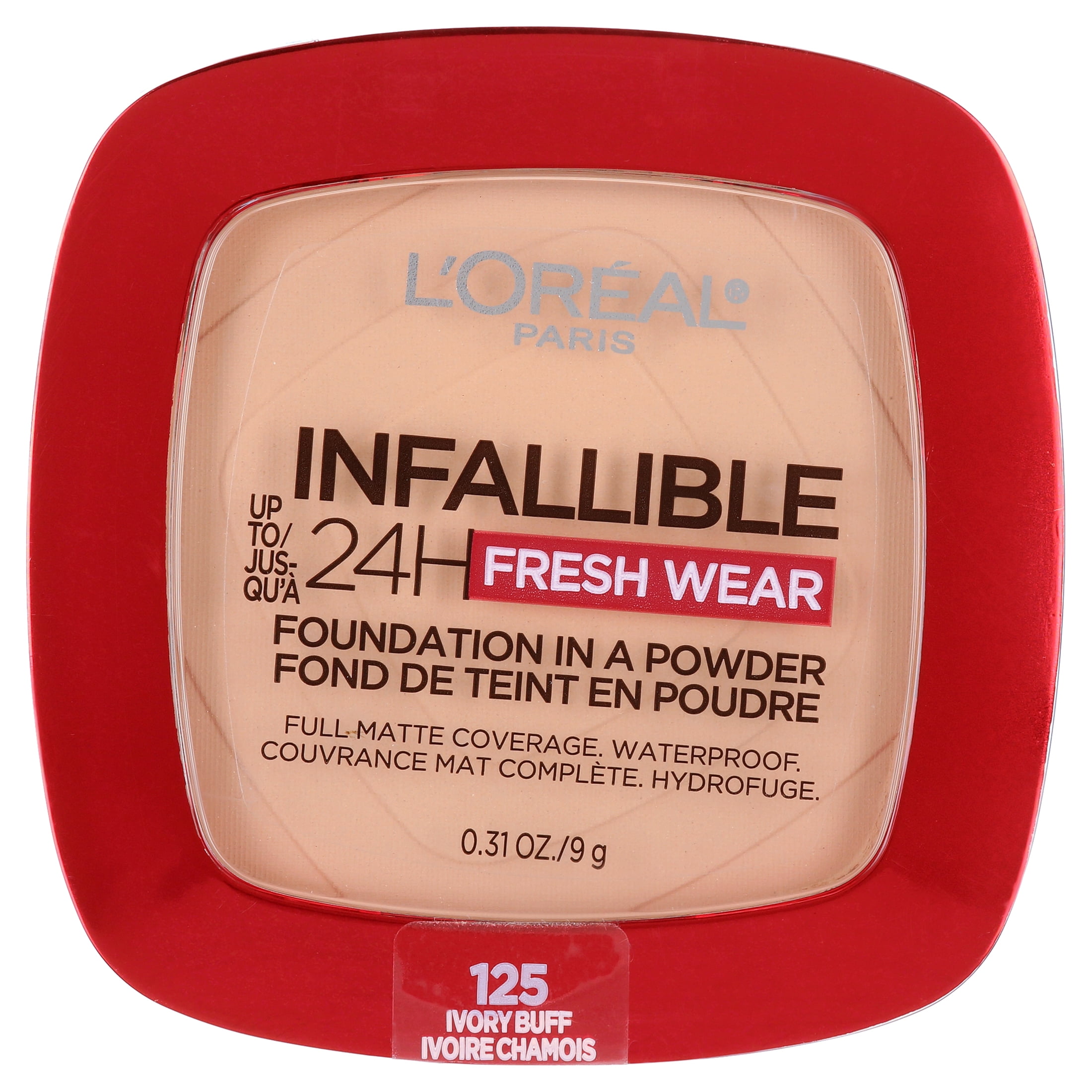 L'Oreal Paris Infallible Pressed Powder, Ivory Buff, 0.31 oz ...