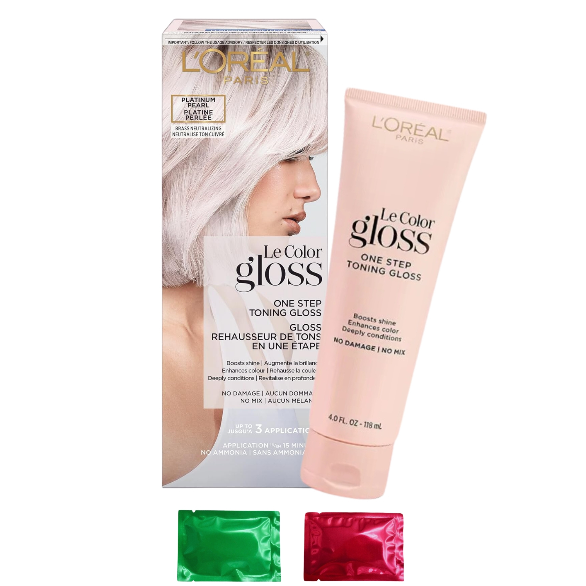 L'Oreal Paris Le Color Gloss Platinum Pearl, One Step In-Shower Toning ...