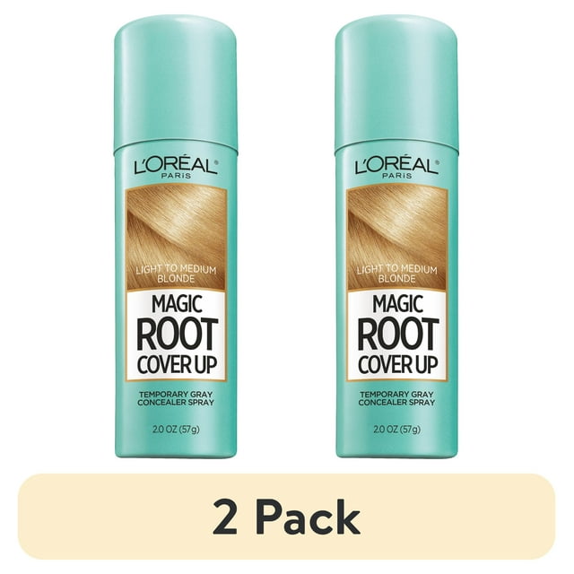 (2 pack) L'Oreal Paris Magic Root Cover Up Concealer Spray, 03 Light To ...
