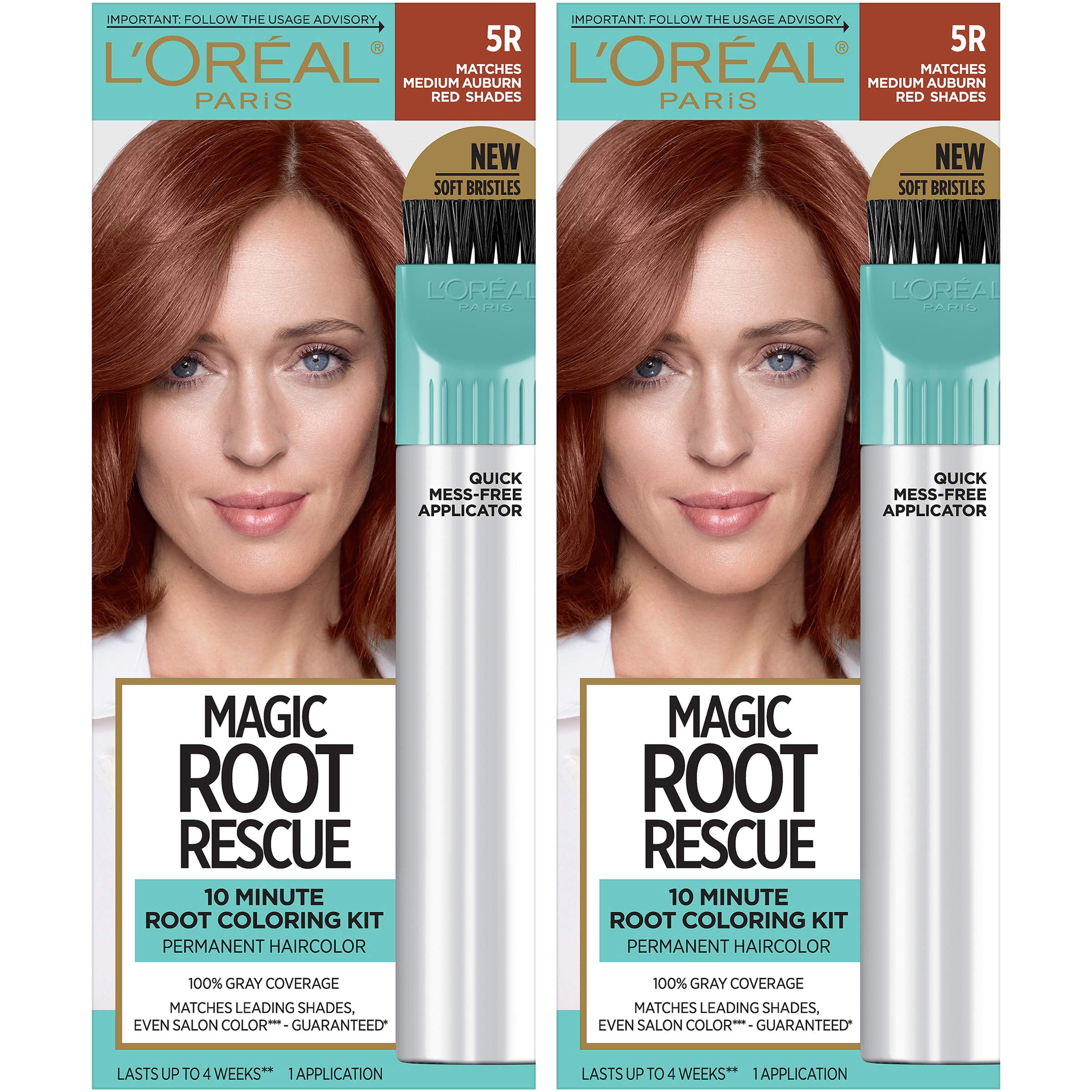 L'Oreal Paris Magic Root Rescue: 10 Minute Root Hair Coloring Kit -Permanent Auburn Red with ...