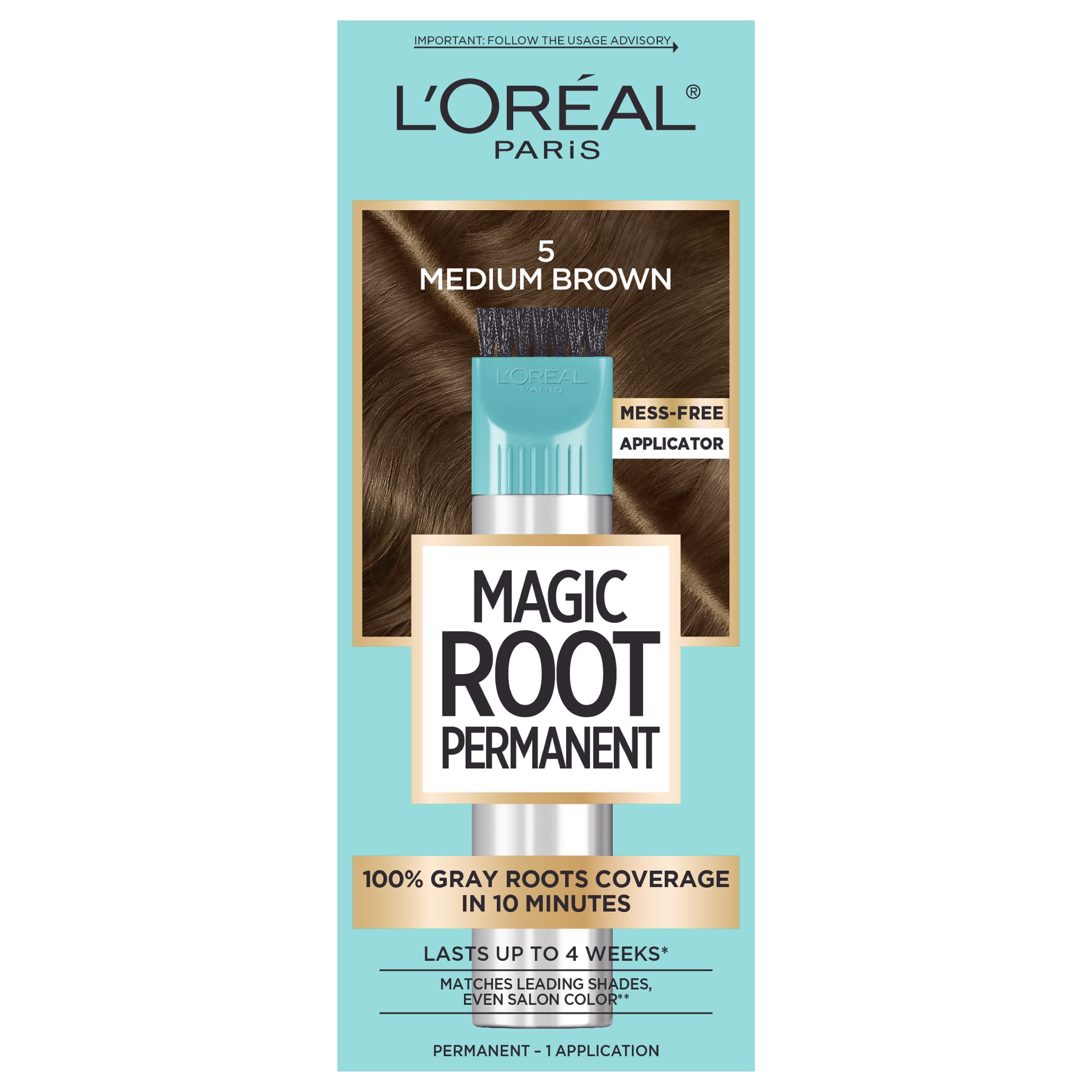 L'Oreal Paris Magic Root Rescue 10 Minute Gray Root Hair Coloring Kit 5 ...