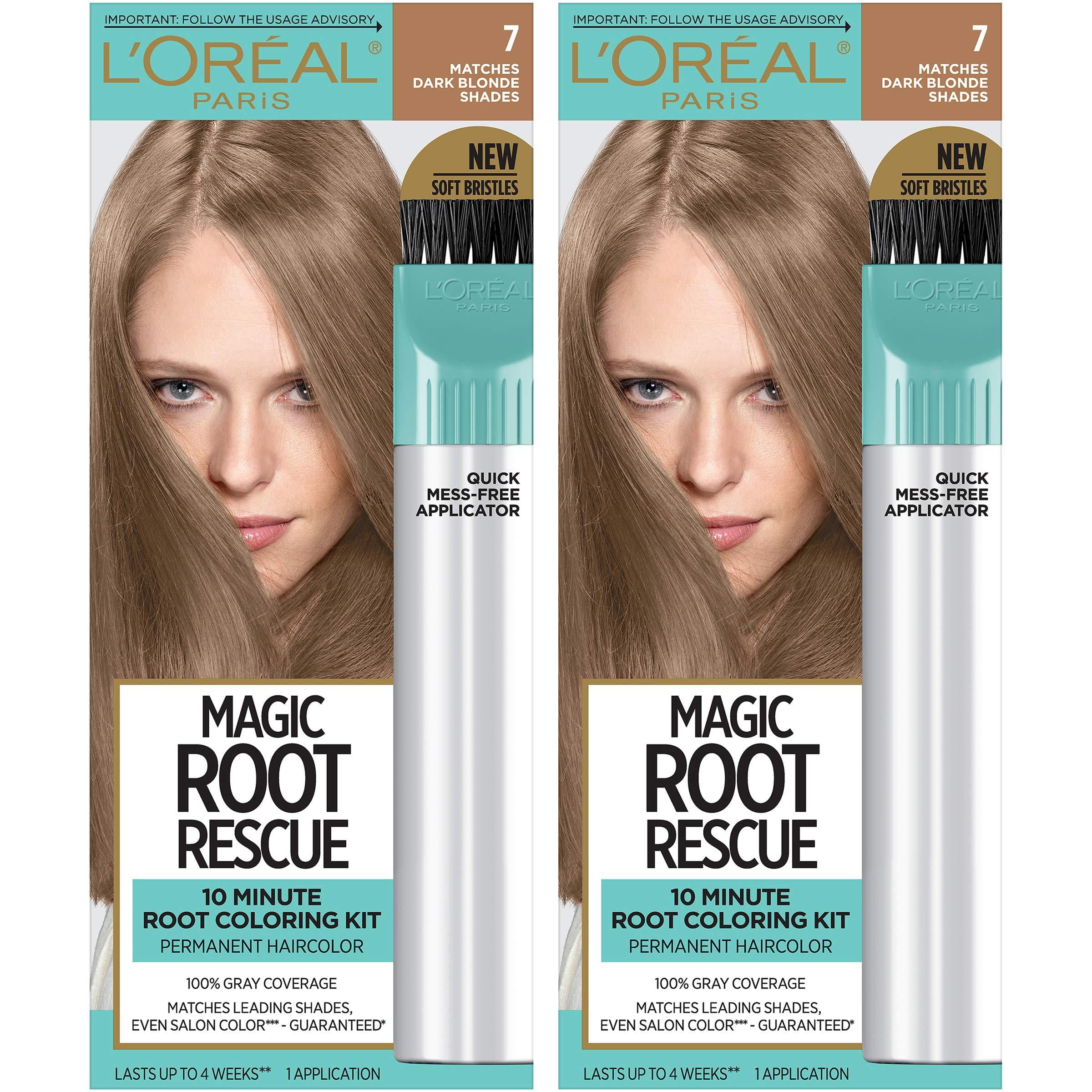 L'Oreal Paris Magic Root Rescue 10 Minute Root Hair Coloring Kit, 7 ...