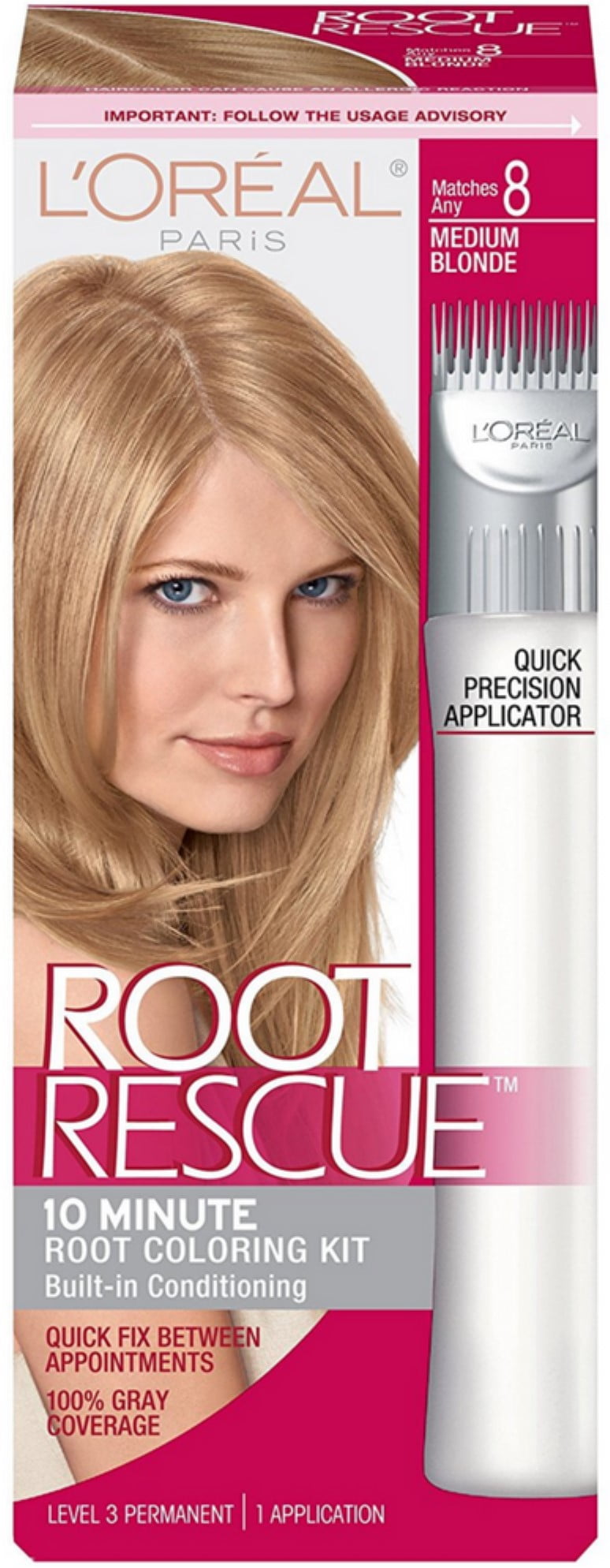 L'Oreal Paris Magic Root Rescue 8 Medium Blonde, Permanent Hair Color ...
