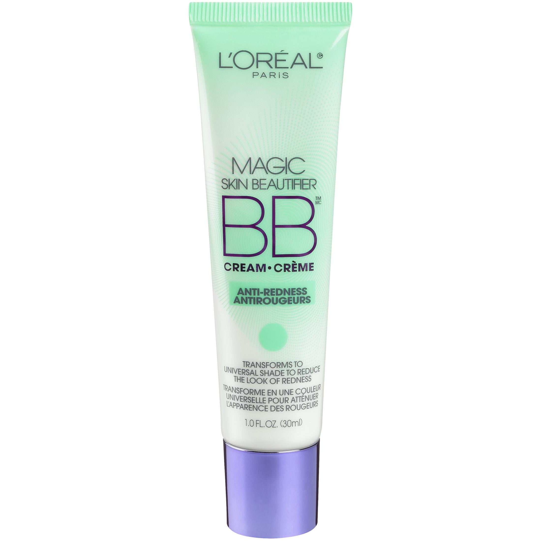 L'Oreal Paris Magic Face Makeup Anti Redness BB Cream, 1 fl oz ...
