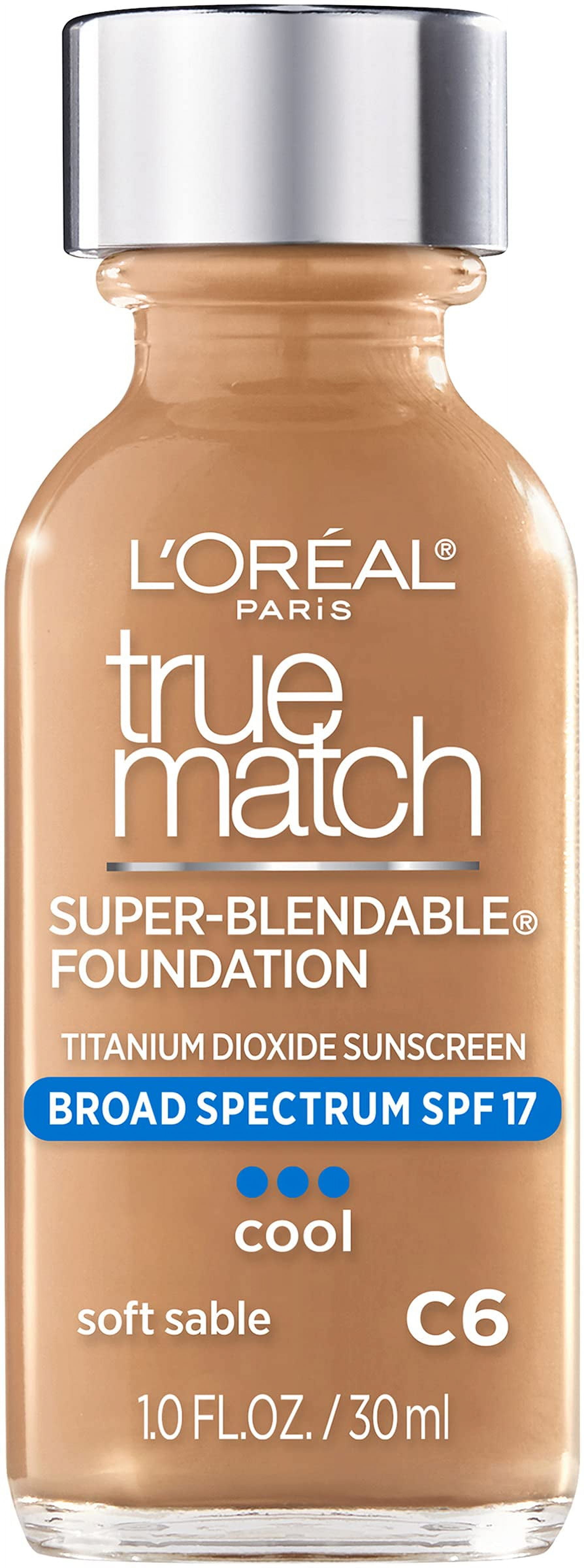 L,Oreal Paris Makeup True Match Super-Blendable Liquid Foundation, Soft ...