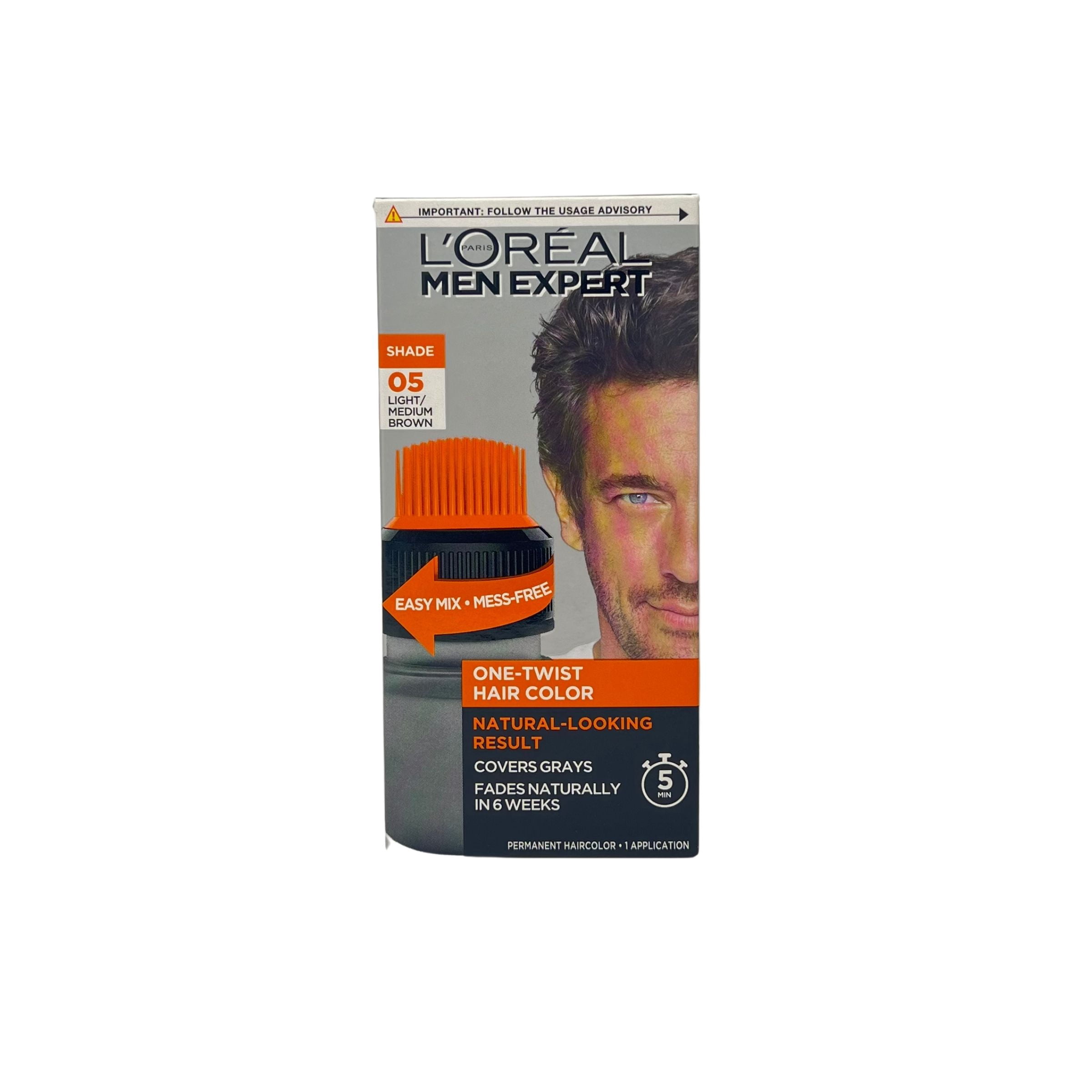 L’Oréal Paris Men Expert Permanent Hair Color 05, Gray Coverage ...