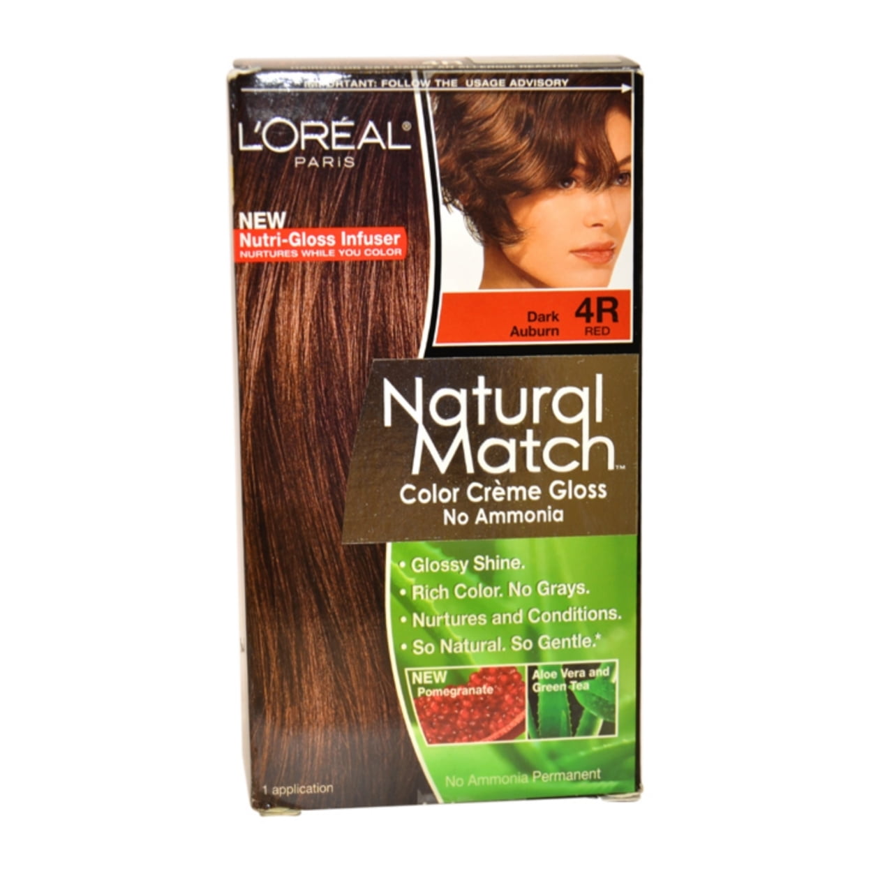 L'Oreal Paris "Natural Match Hair Color # 4R Dark Auburn - 1 ...