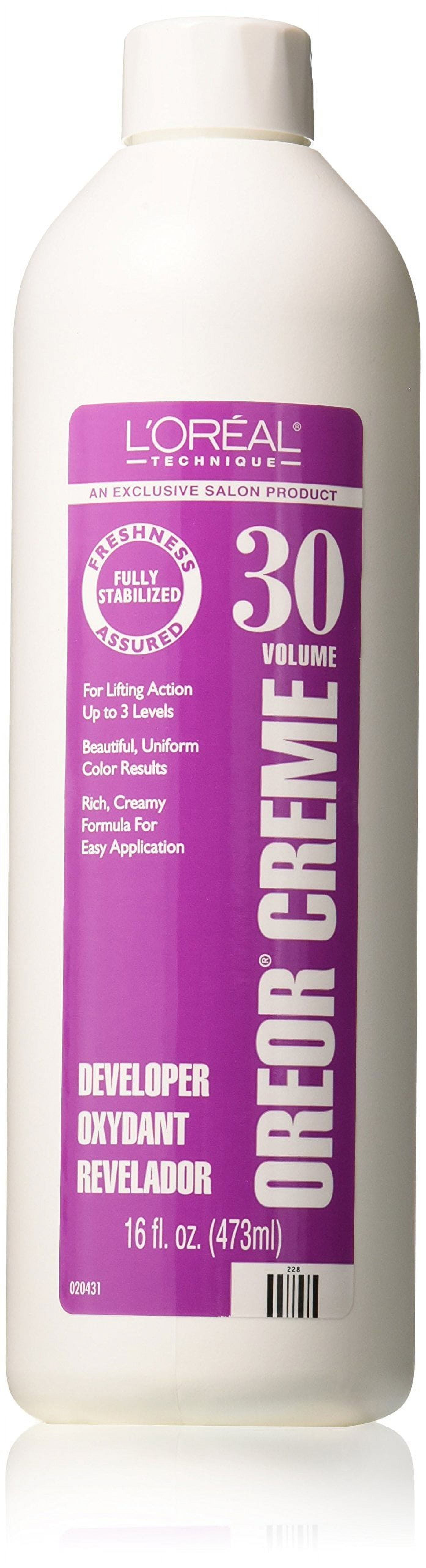 L,Oreal Paris Oreor 30 Volume Creme Developer, 16 Fl Oz - Walmart.com