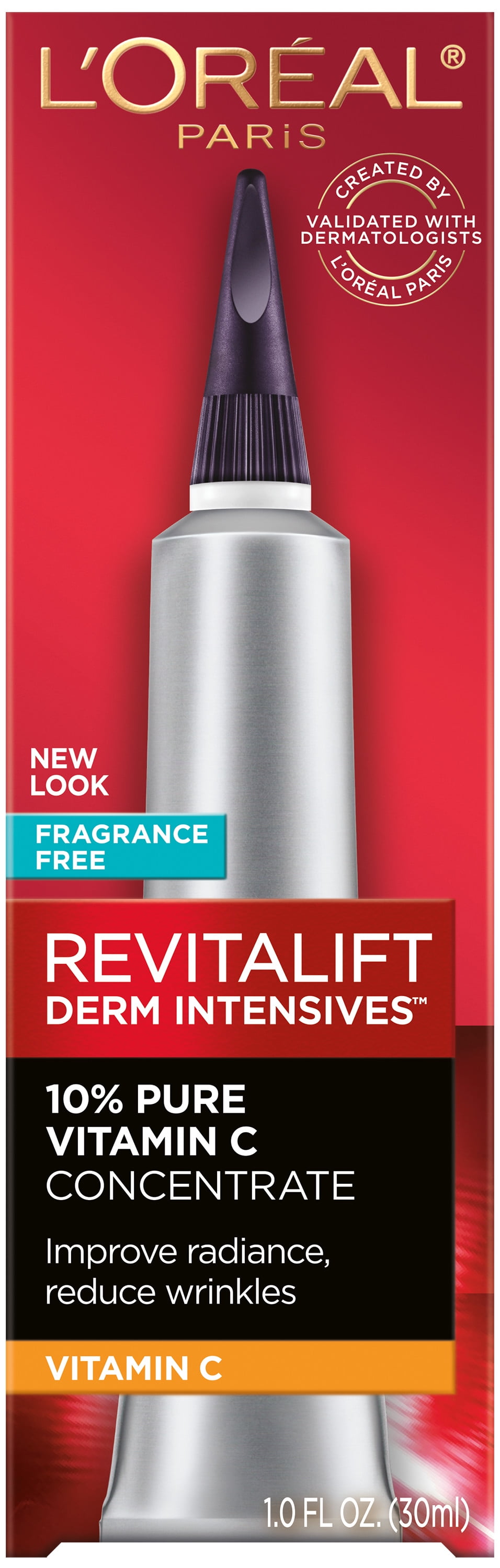 L'Oreal Paris Revitalift Derm Intensives 10% Pure Vitamin C Serum, Anti ...