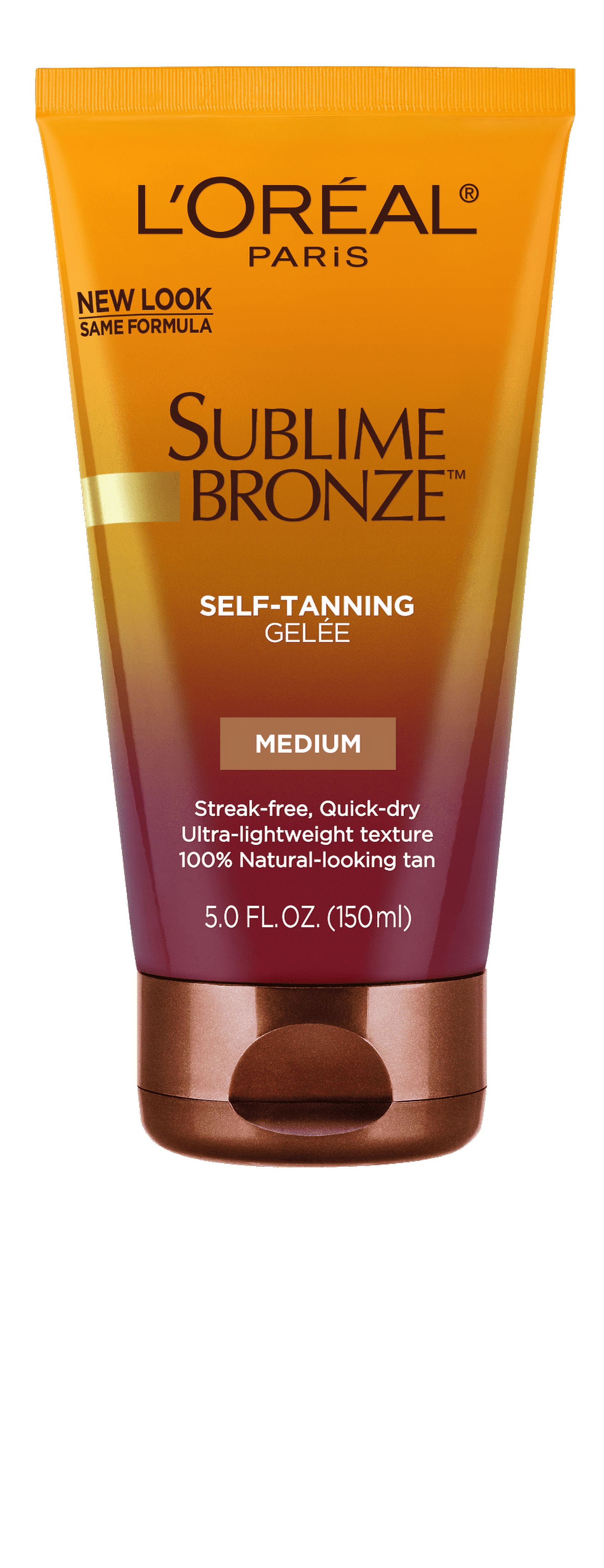 L'Oreal Paris Sublime Bronze Self-Tanning Gelee for Face, Medium, 5 fl ...