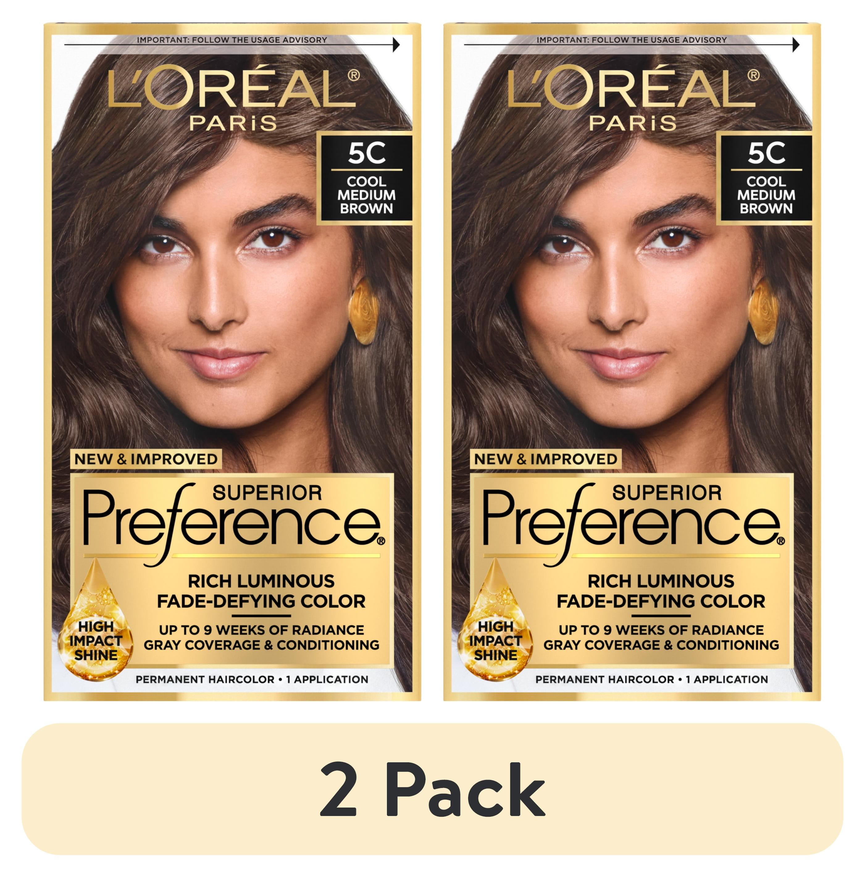 (2 pack) L'Oreal Paris Superior Preference Fade-Defying Permanent Hair ...