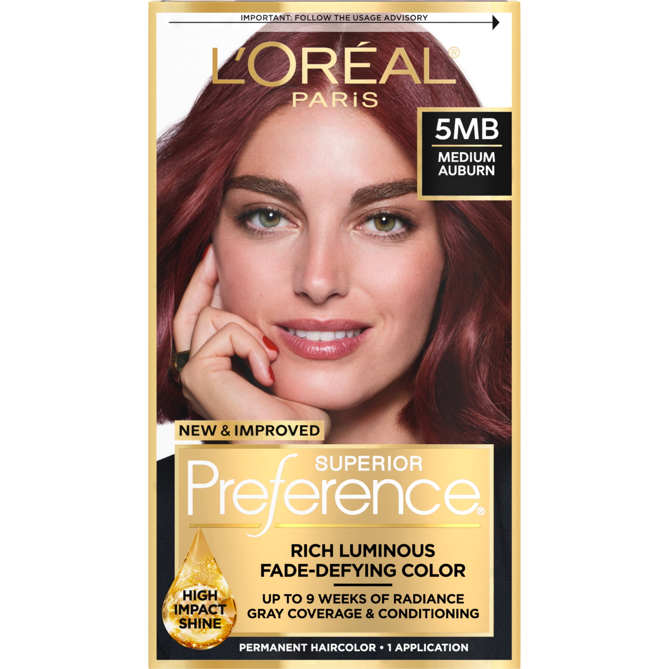 L'Oreal Paris Superior Preference 5MB Medium Auburn Permanent Hair ...