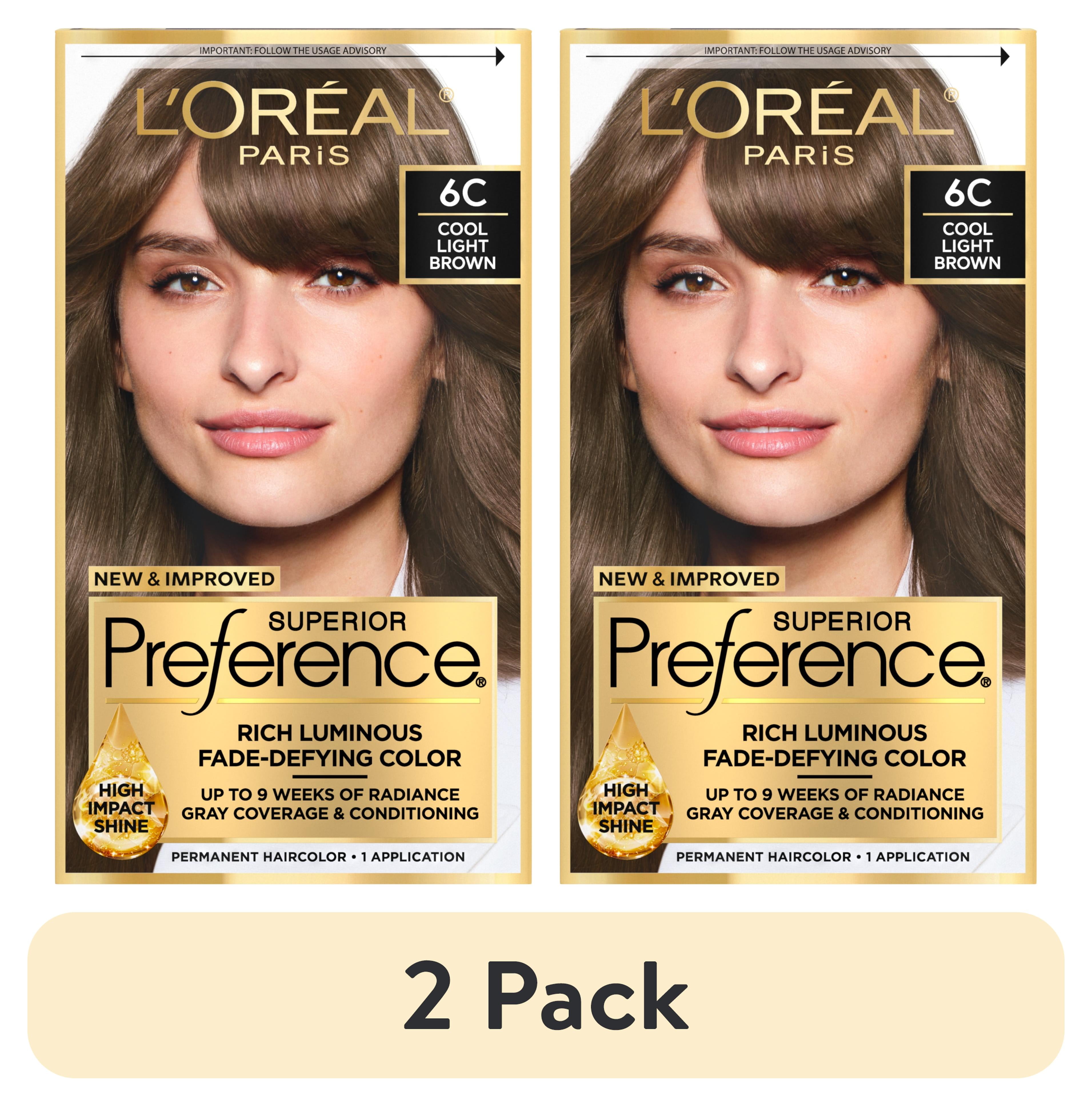 (2 pack) L'Oreal Paris Superior Preference Fade-Defying Permanent Hair ...
