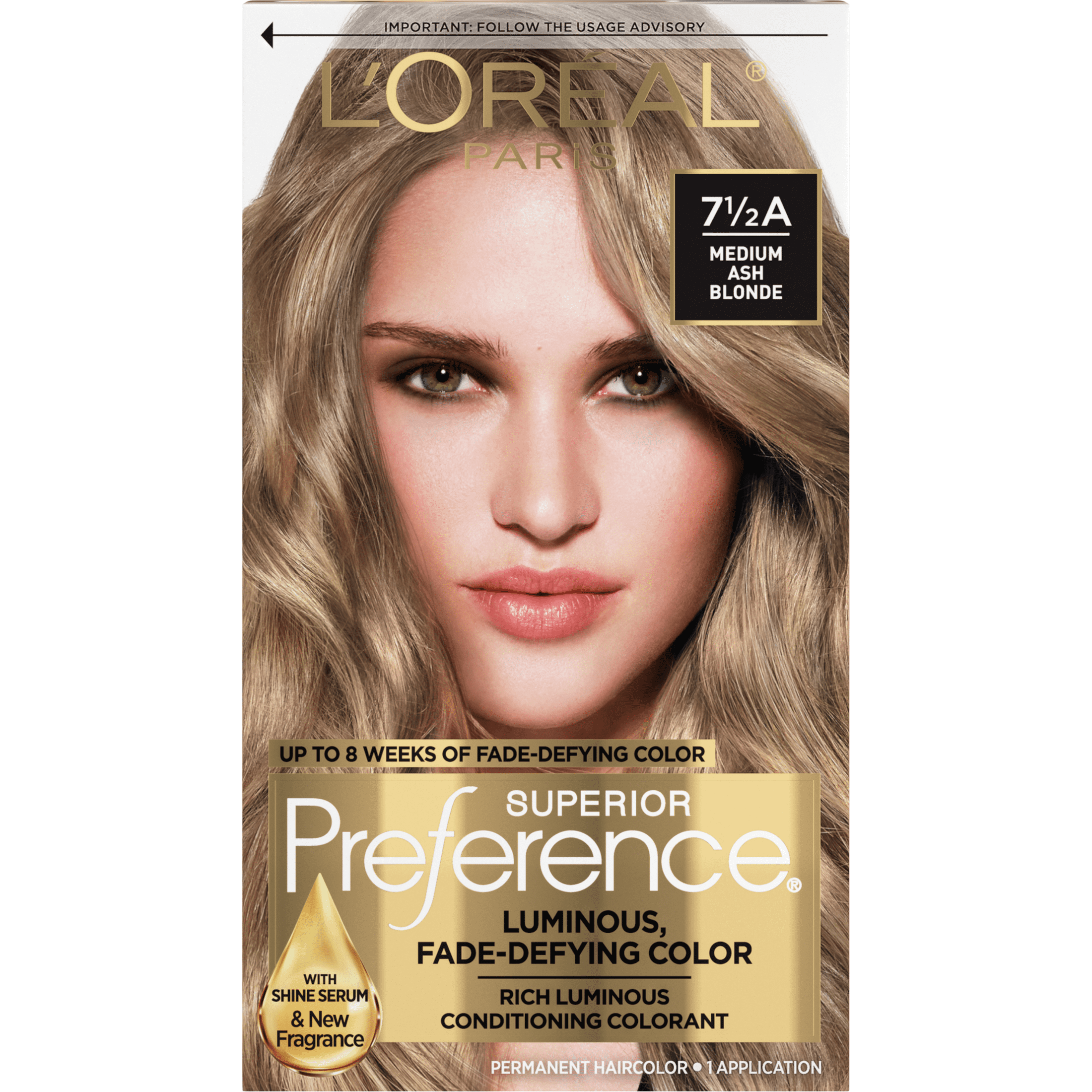 L'Oreal Paris Superior Preference Permanent Hair Color, 7.5A Medium Ash ...