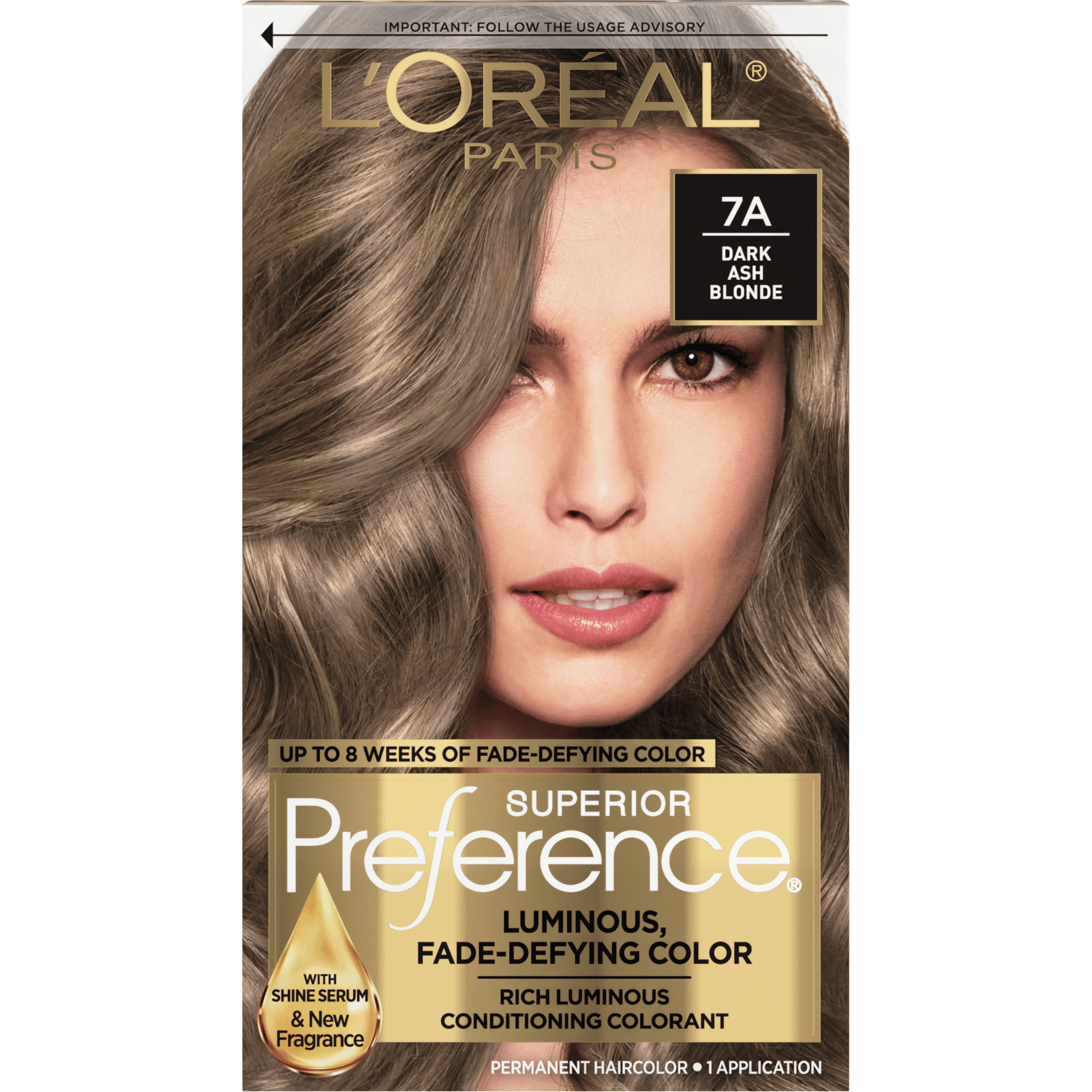 L'Oreal Paris Superior Preference Fade-Defying Permanent Hair Color, 7A ...