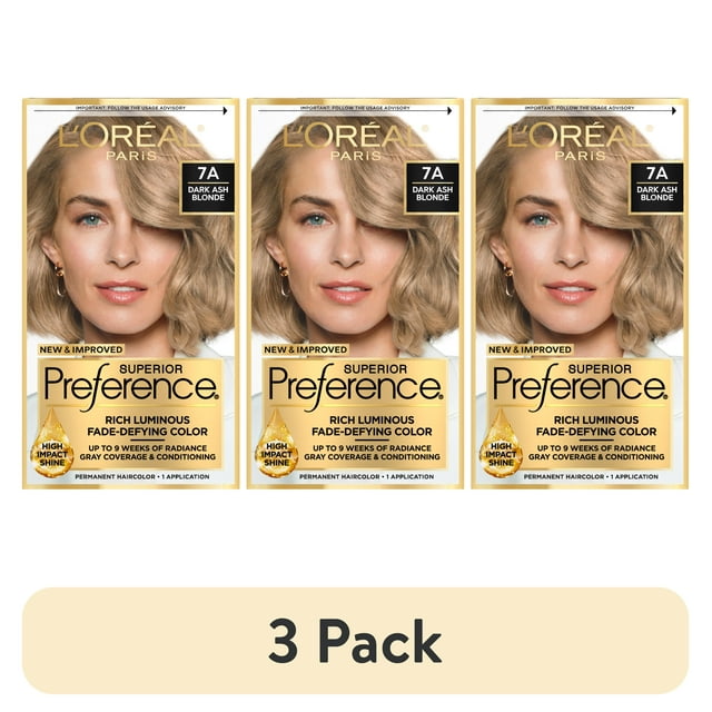 (3 pack) L'Oreal Paris Superior Preference Fade-Defying Permanent Hair ...