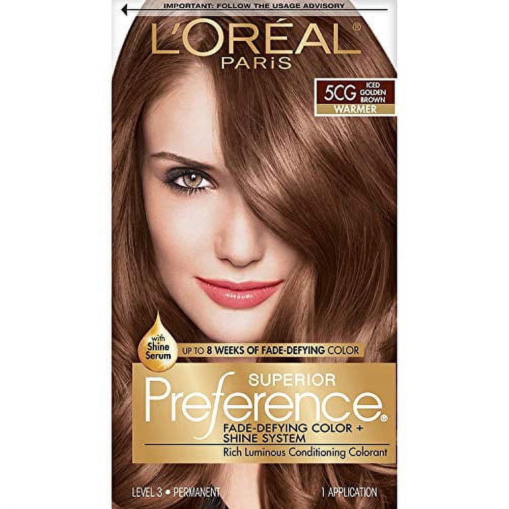 L'Oreal Paris Superior Preference Permanent Hair Color, 5CG Iced Golden ...