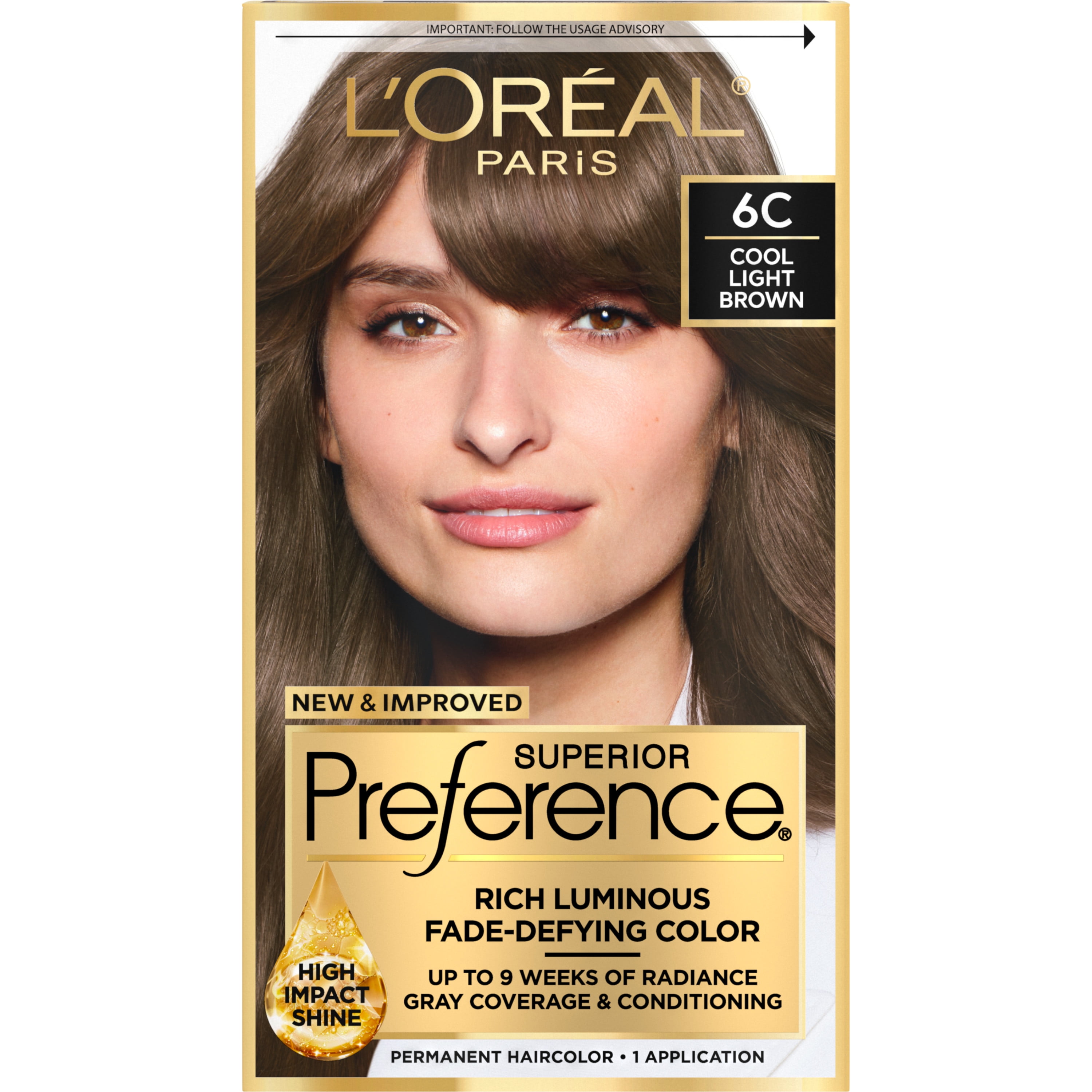 L'Oreal Paris Superior Preference Permanent Hair Color, 6C Cool Light ...