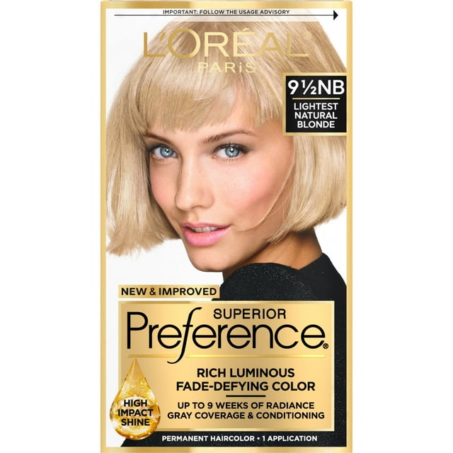 L'Oreal Paris Superior Preference Permanent Hair Color, 9.5NB Lightest ...