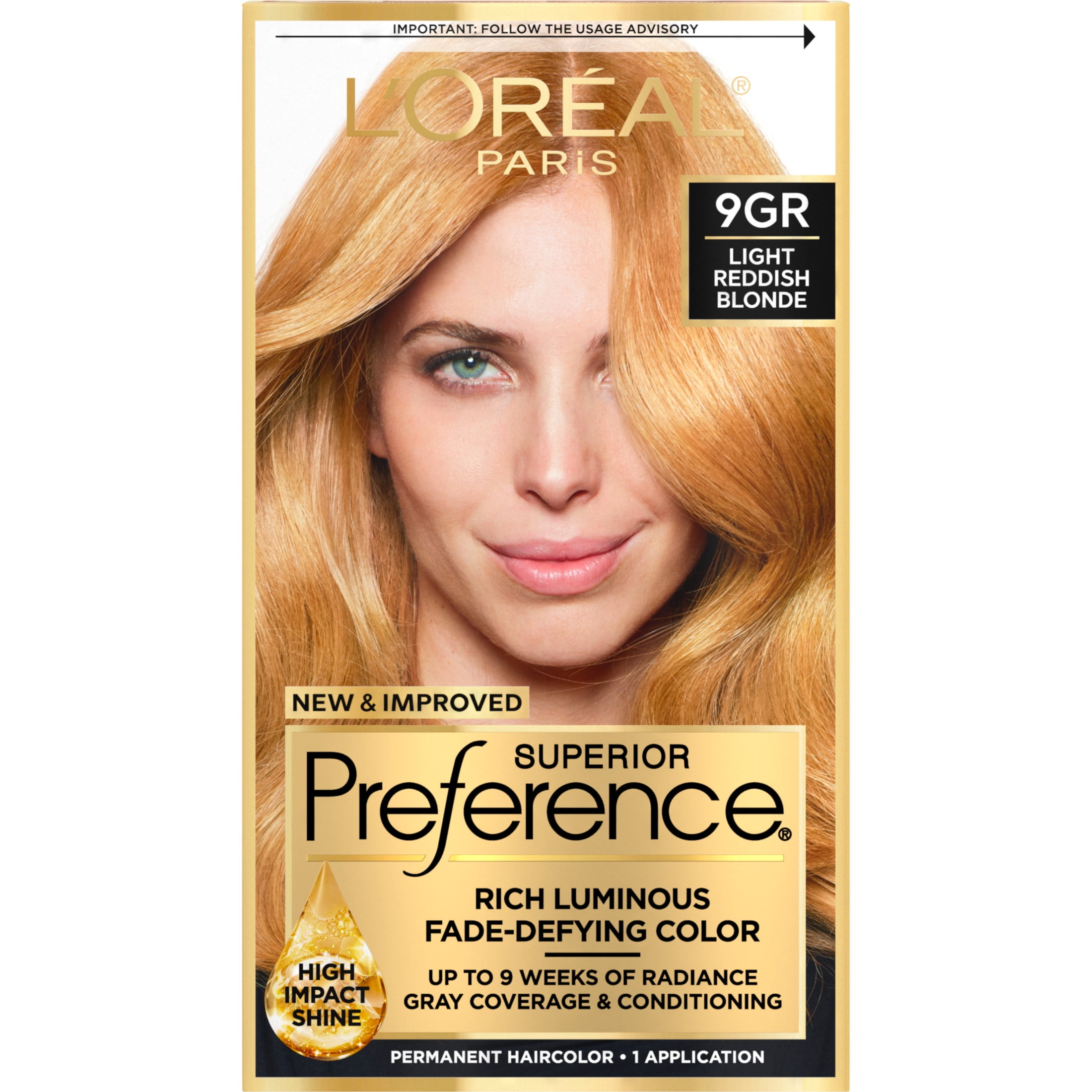 L'Oreal Paris Superior Preference 9GR Light Golden Reddish Blonde ...