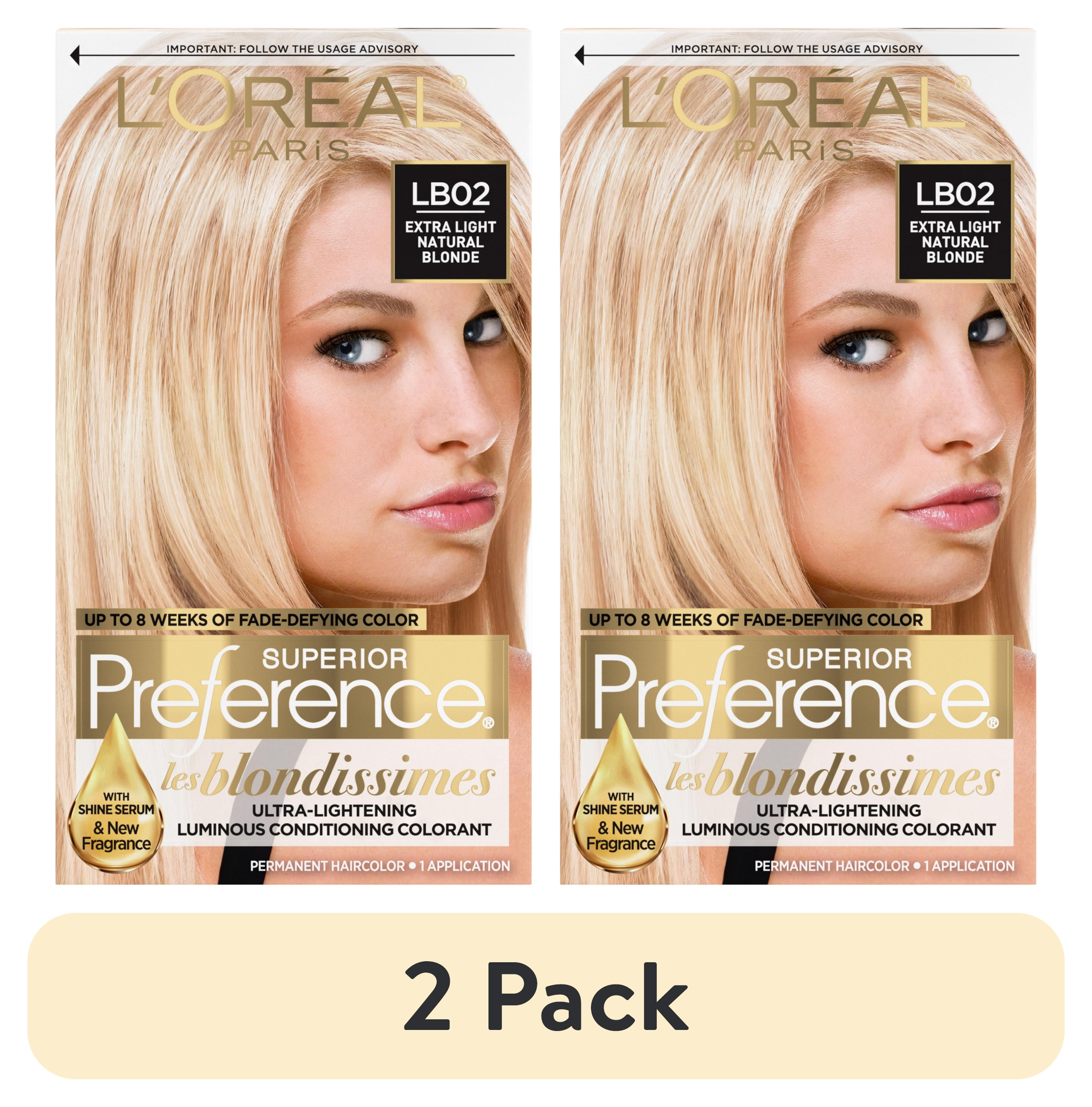 (2 pack) L'Oreal Paris Superior Preference Permanent Hair Color, LB02 ...
