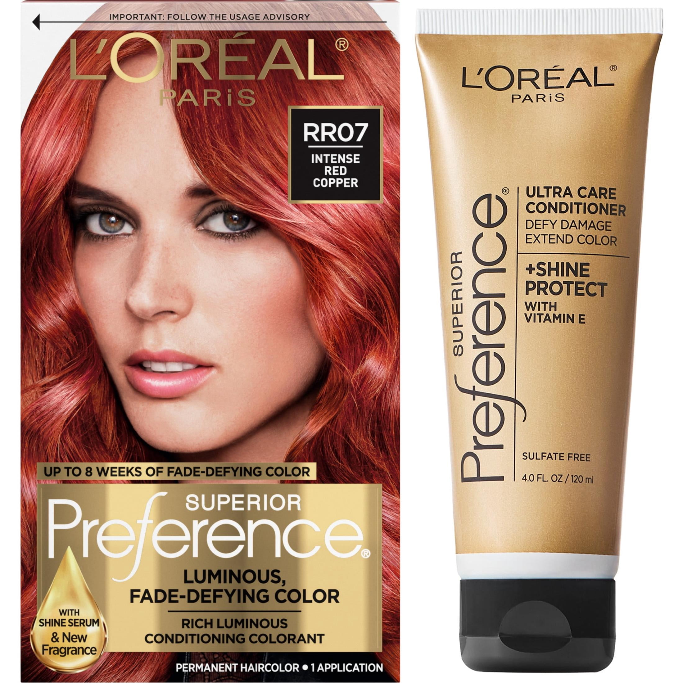 L'Oreal Paris Superior Preference Permanent Haircolor RR-07 Intense Red ...
