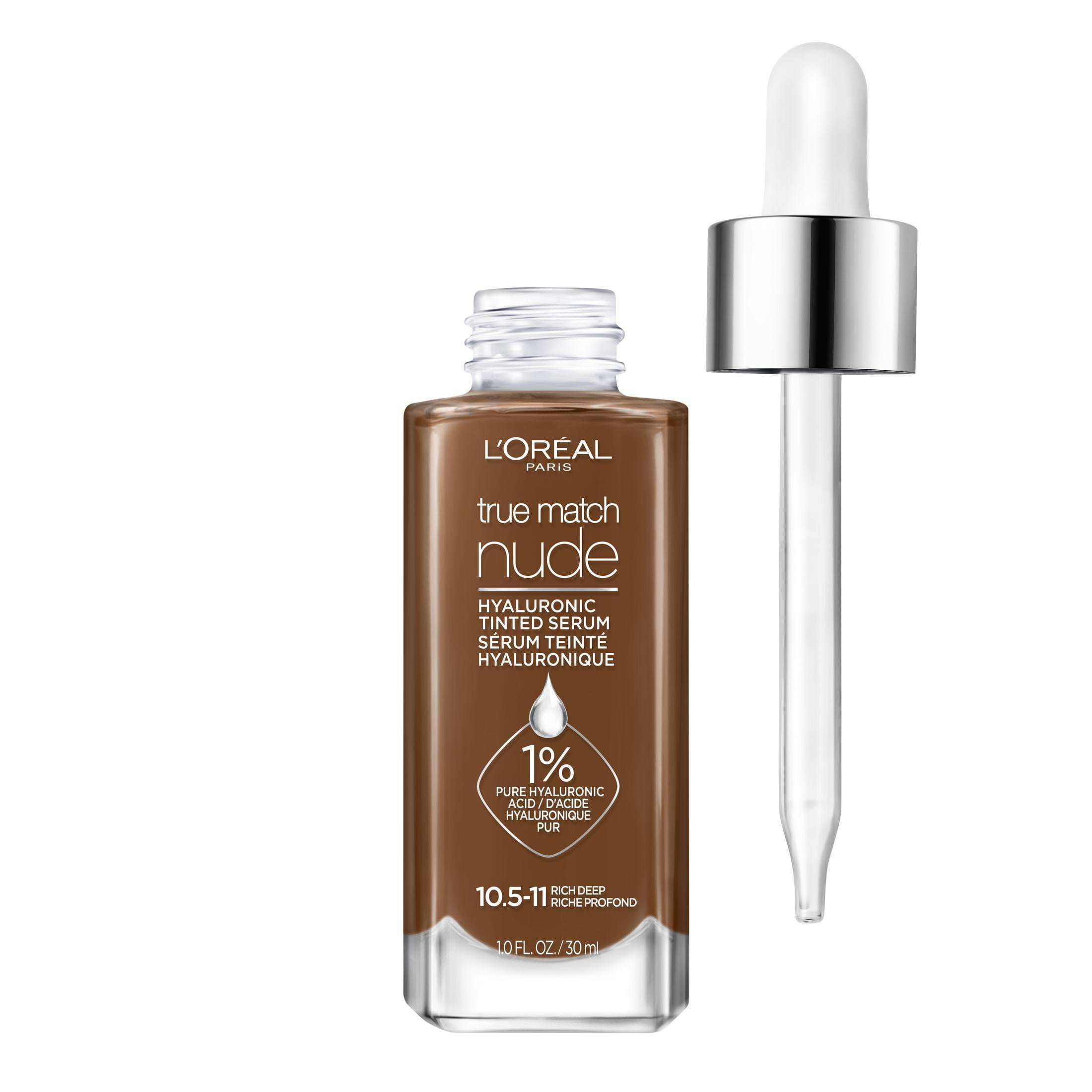 L'Oreal Paris True Match Hyaluronic Tinted Serum Foundation Makeup, 10. ...
