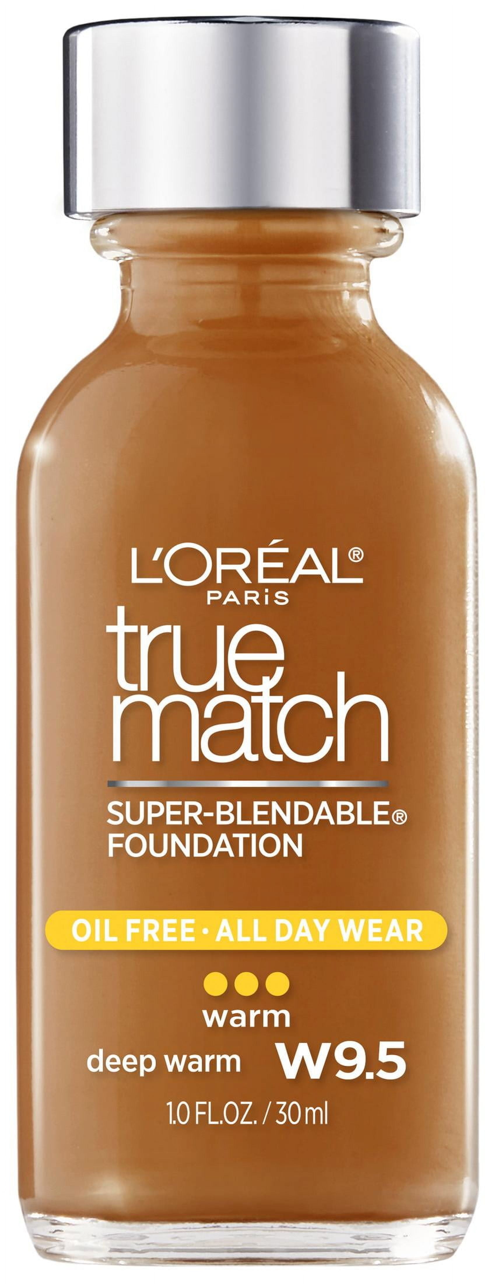 L'Oreal Paris True Match Liquid Foundation Makeup, W9.5 Deep Warm, 1 fl ...