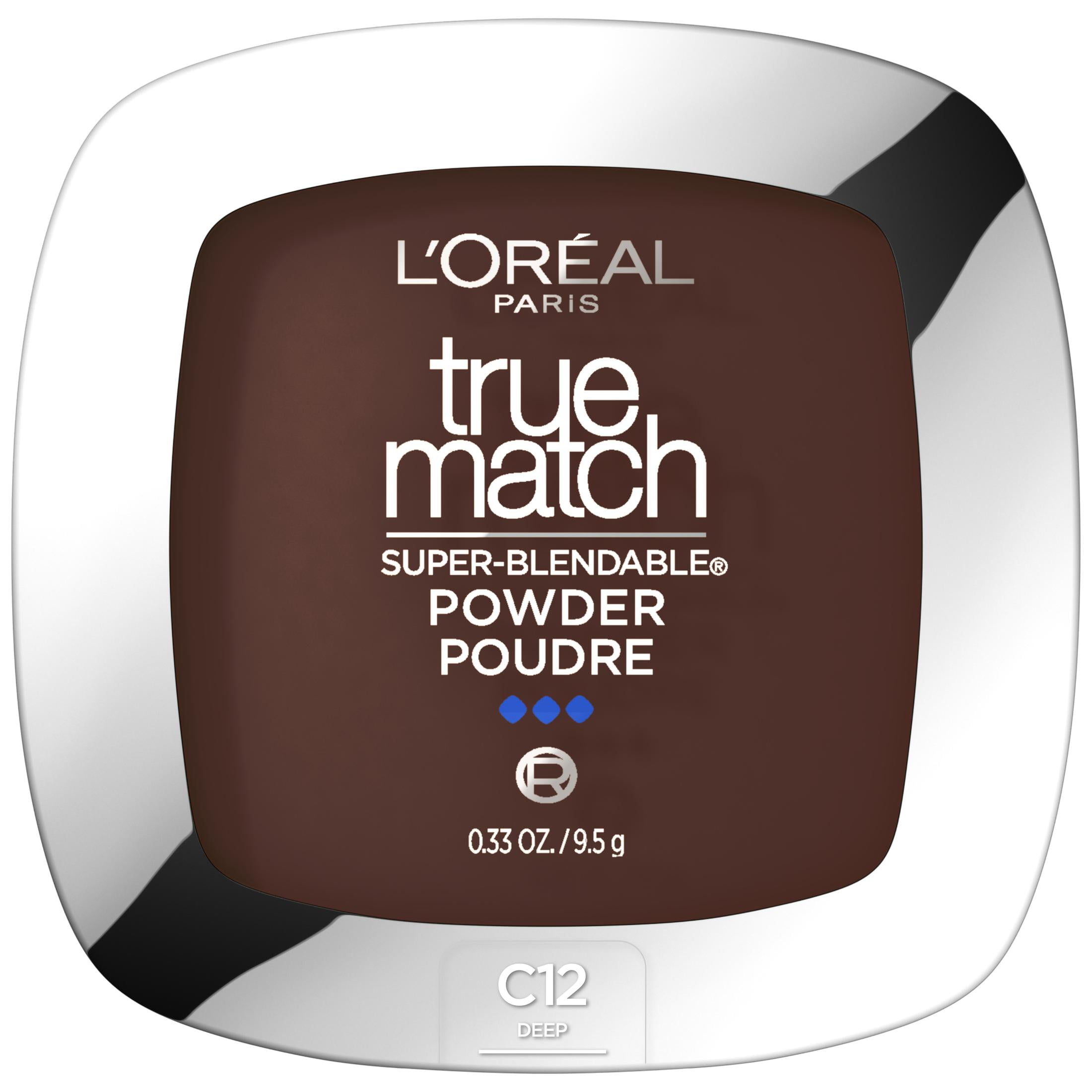 L'Oreal Paris True Match Powder Foundation Makeup, Oil Free, C12 Deep ...