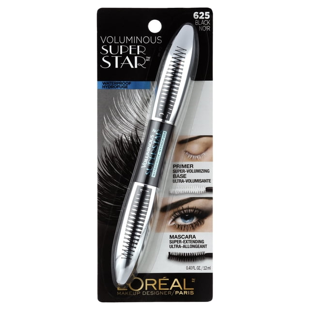 L'Oreal Paris Voluminous Superstar Waterproof Mascara, Black - Walmart.com