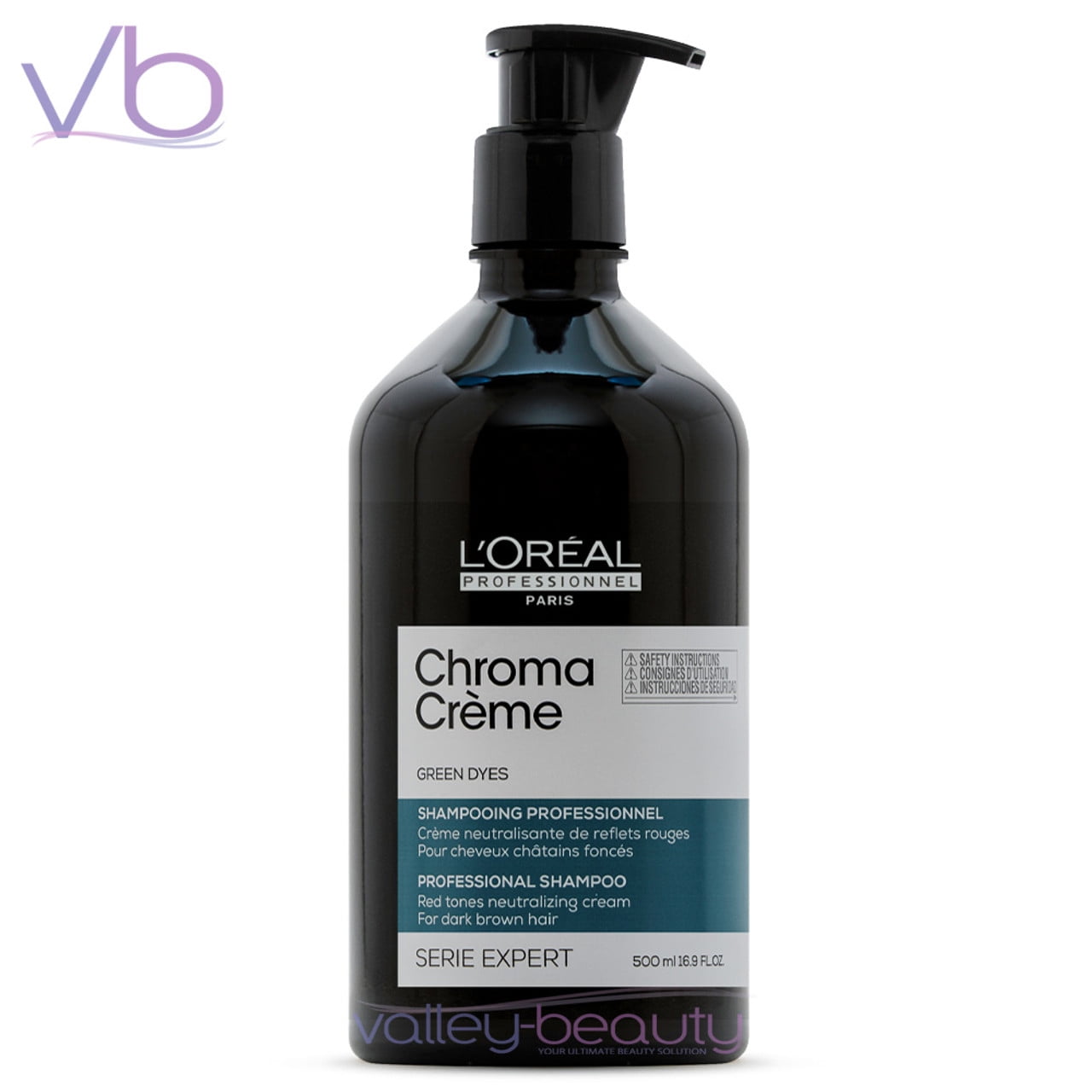 L'Oreal Chroma Creme Green Dyes Shampoo | Red Tones Neutralizer for ...