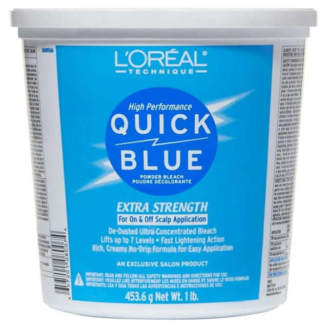 L'Oreal Quick Blue Hair Lightener, Platinum Brightener, Powder Bleach ...