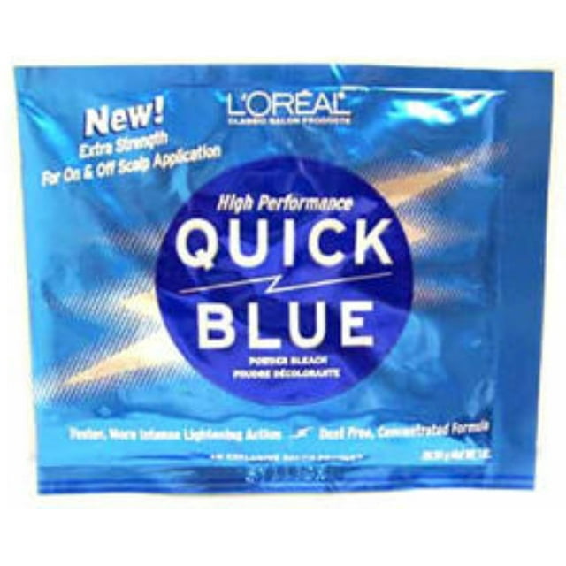 L'Oreal Quick Blue Hair Lightener Powder Bleach, 1 oz, Pack of 2 ...