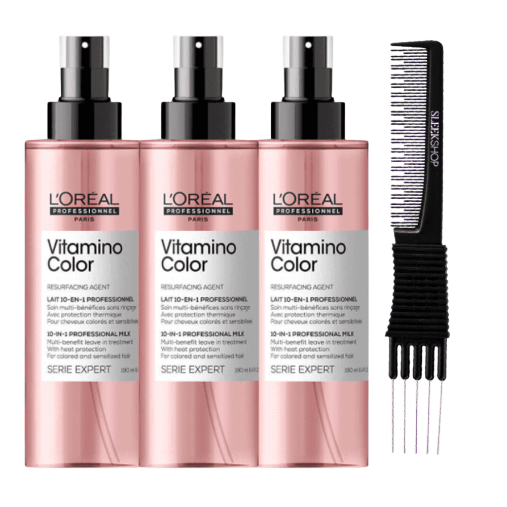 L'Oreal SerieExpert Resurfacing Agent Vitamino Color 10 in 1 Professional Milk (6.4 oz) with ...