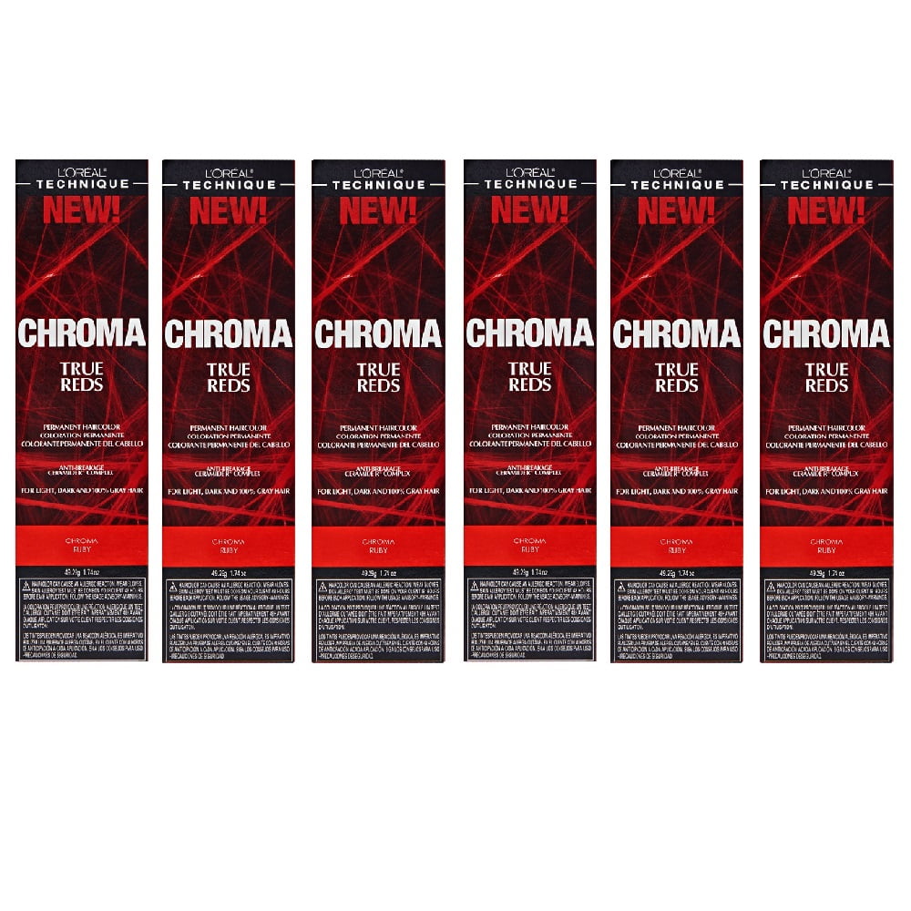 L'Oreal Paris True Reds Chroma Ruby Permanent Hair Color Tint, High ...