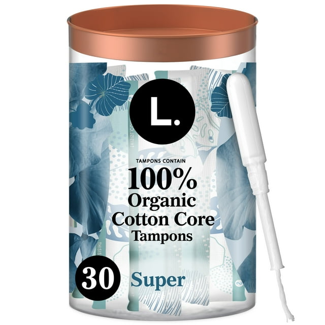 L. Organic Cotton Super Absorbency Tampons, 30 Count - Walmart.com