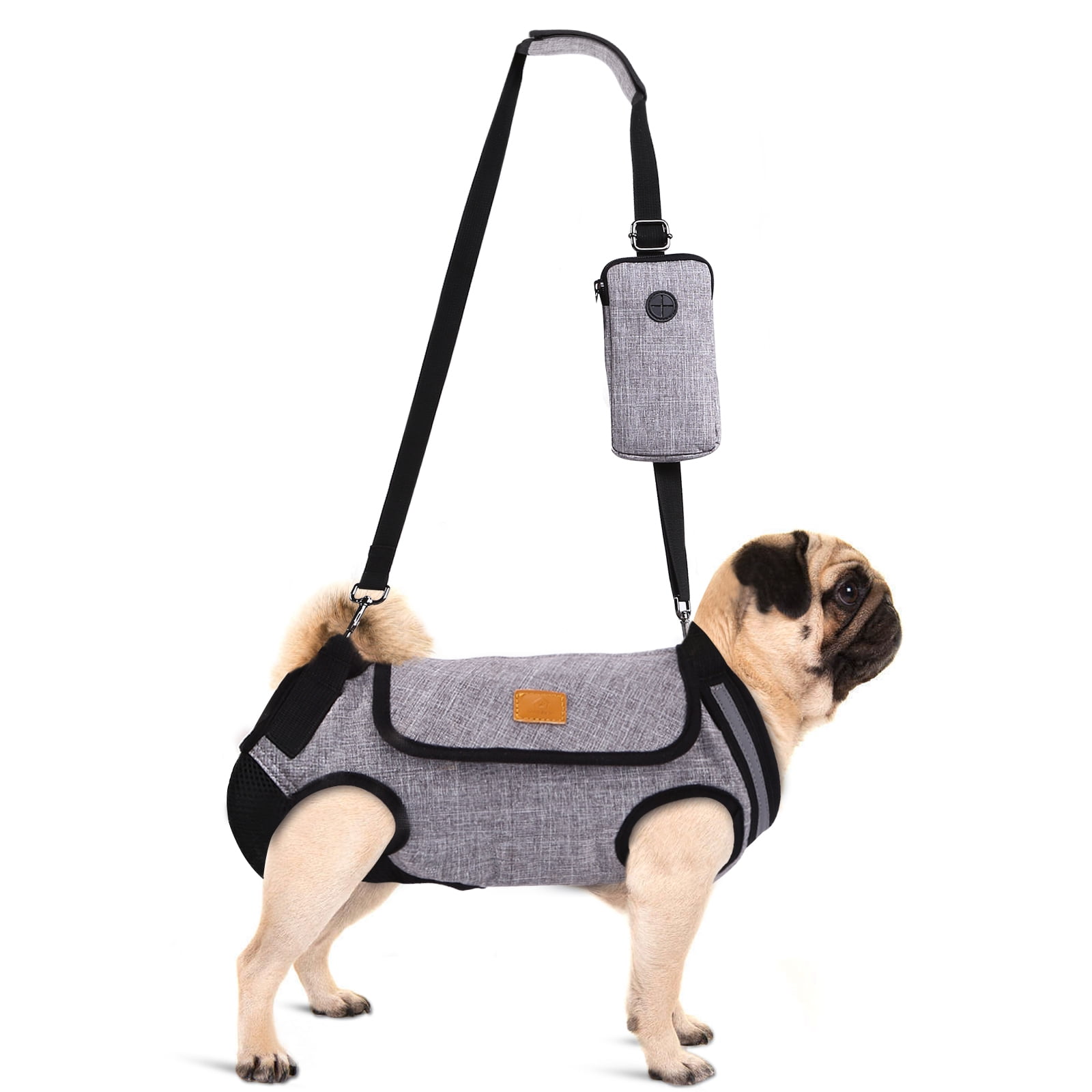 L Ownpets Pet Dog Lift Harness Sling with Reflective Straps Whole Body ...