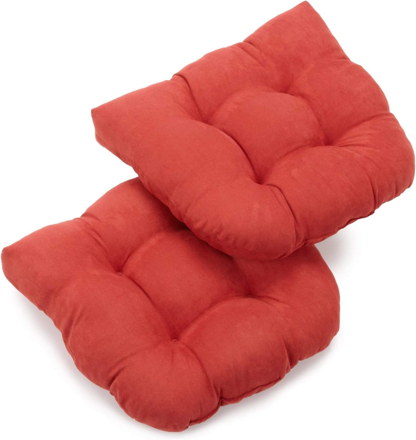 L.P. Microsuede Rounded Back Chair Cushion 19" x 19" Cardinal Red 2 ...
