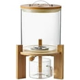 L'ÉPICÉA Glass Rice Dispenser with Bamboo Stand, Large Airtight Rice ...