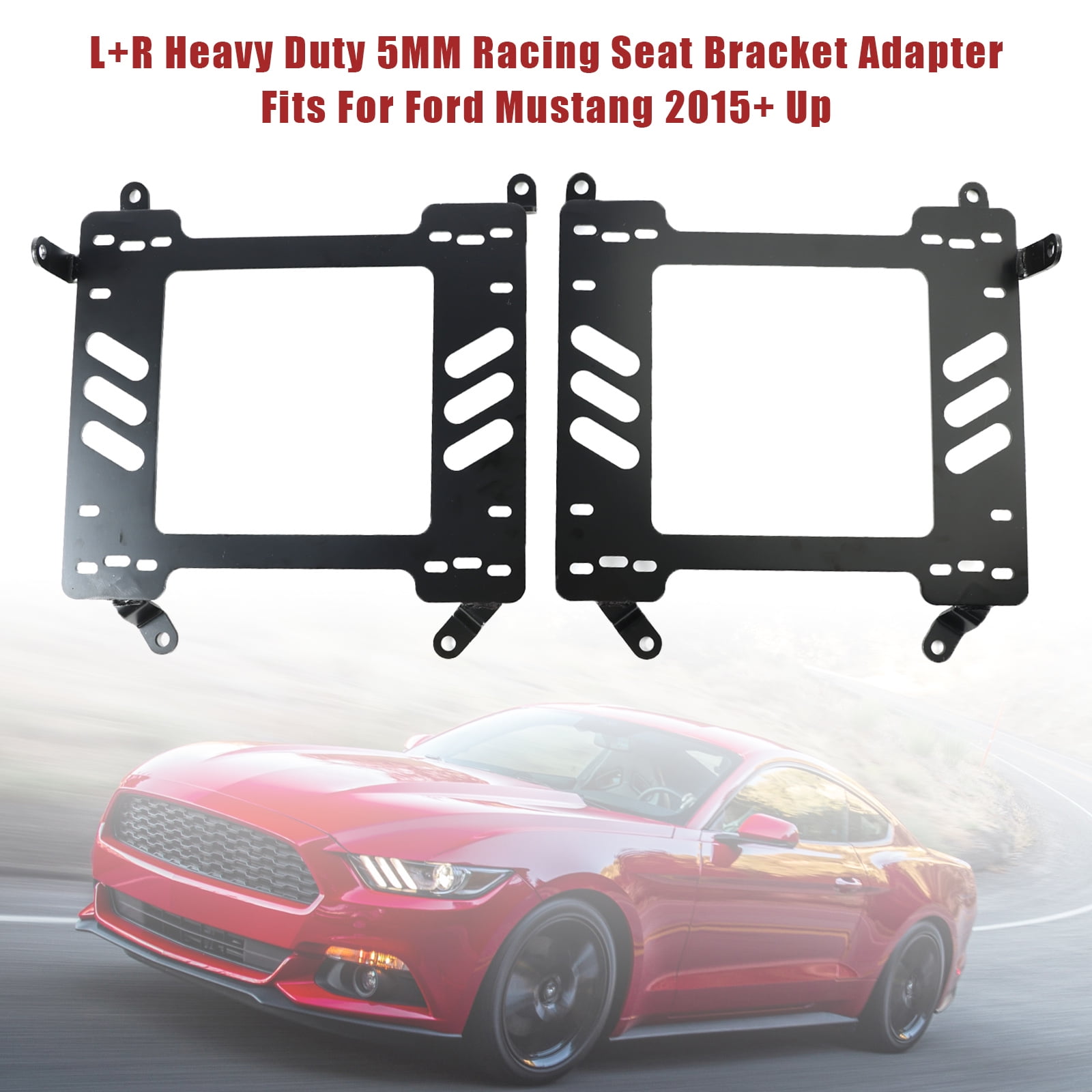 L+R Heavy Duty 5MM Racing Seat Bracket Adapter Fits For Ford Mustang ...