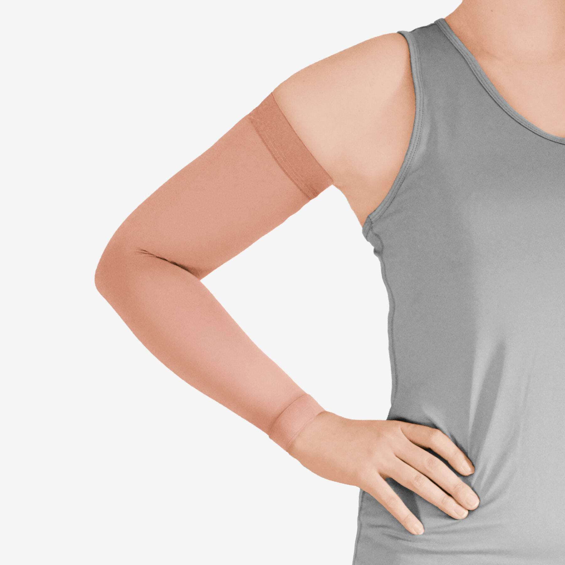 L&R USA Solaris ExoStrong Arm w/Knit Top - 20-30 mmHg Reg Beige Small ...