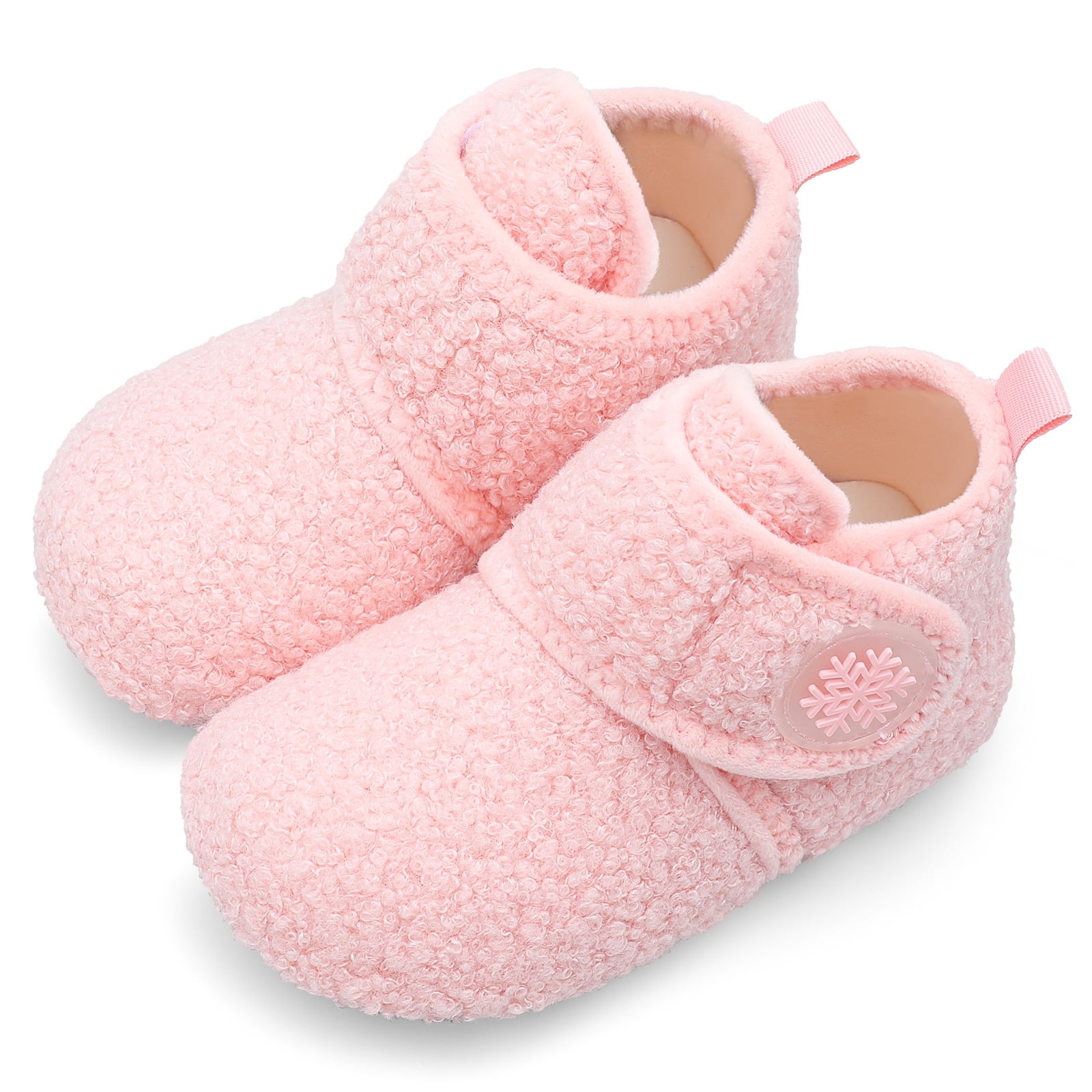 L-RUN Baby Boys Girls Slippers House Shoes Warm Indoor Outdoor Pink ...