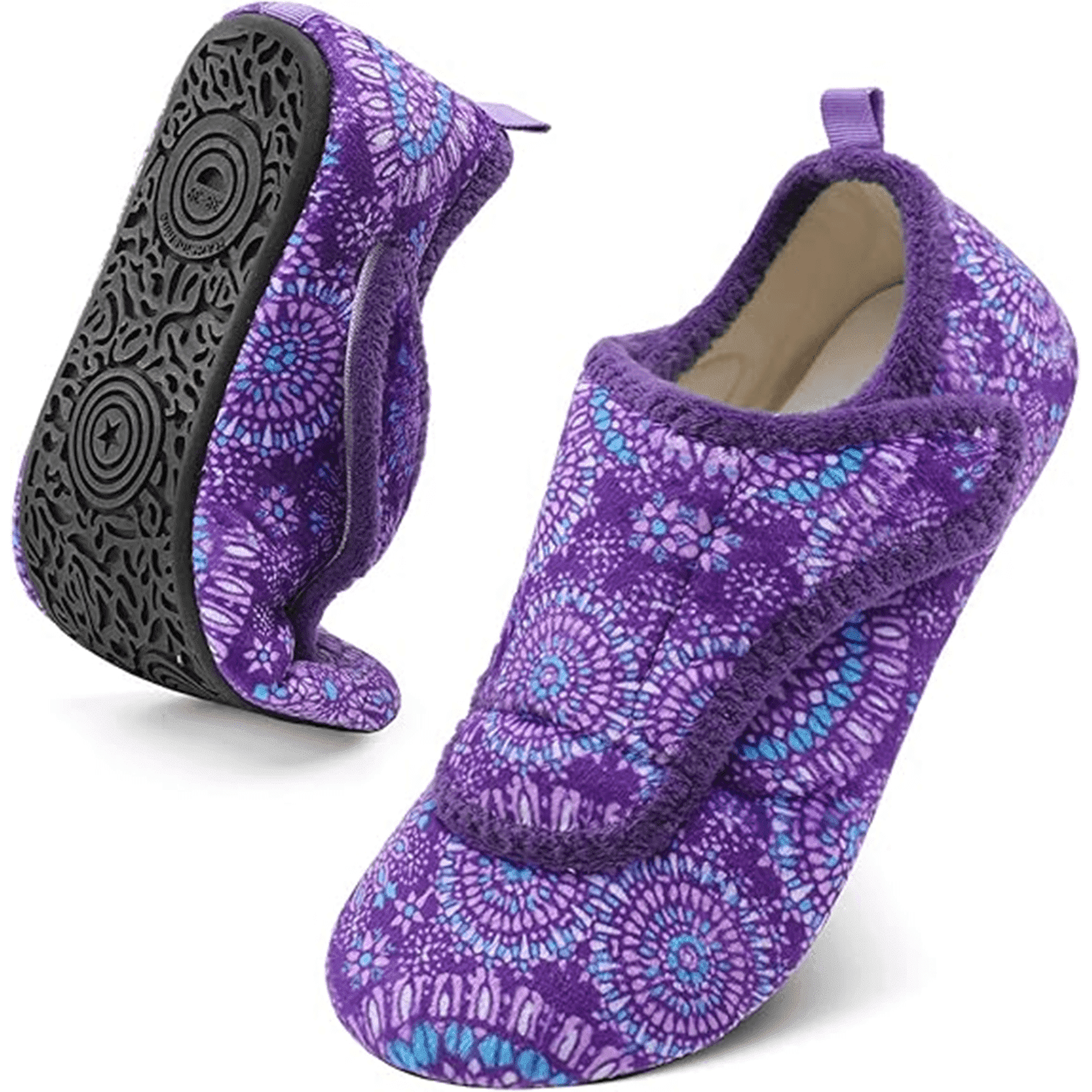 L-RUN Men Women Shoes Adjustable Bedroom Slippers Warm Arthritis Edema ...