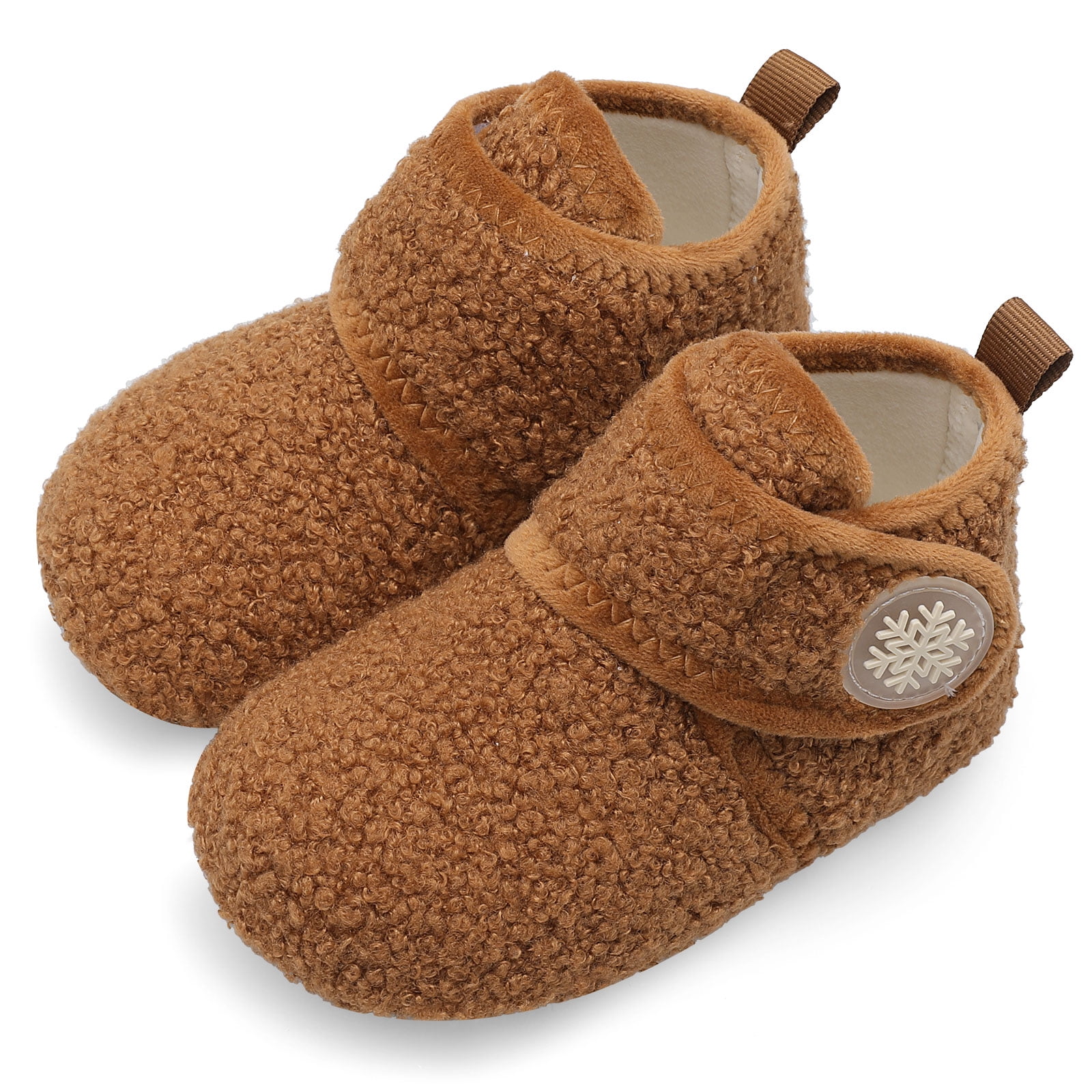 L-RUN Slippers for Toddler Boys Girls Fuzzy Slippers Walking Shoes ...