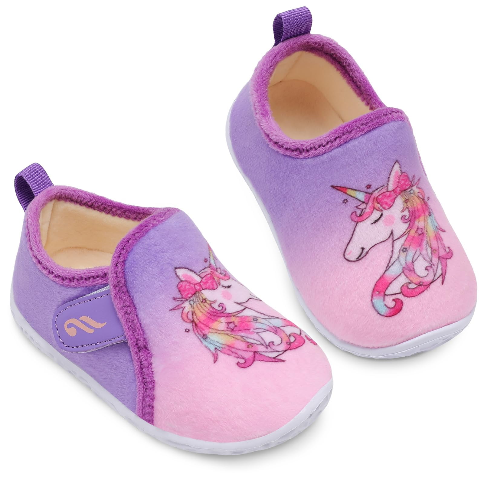 L-RUN Toddler Slippers Fuzzy Kids Slippers Warm House Shoes for Boys ...