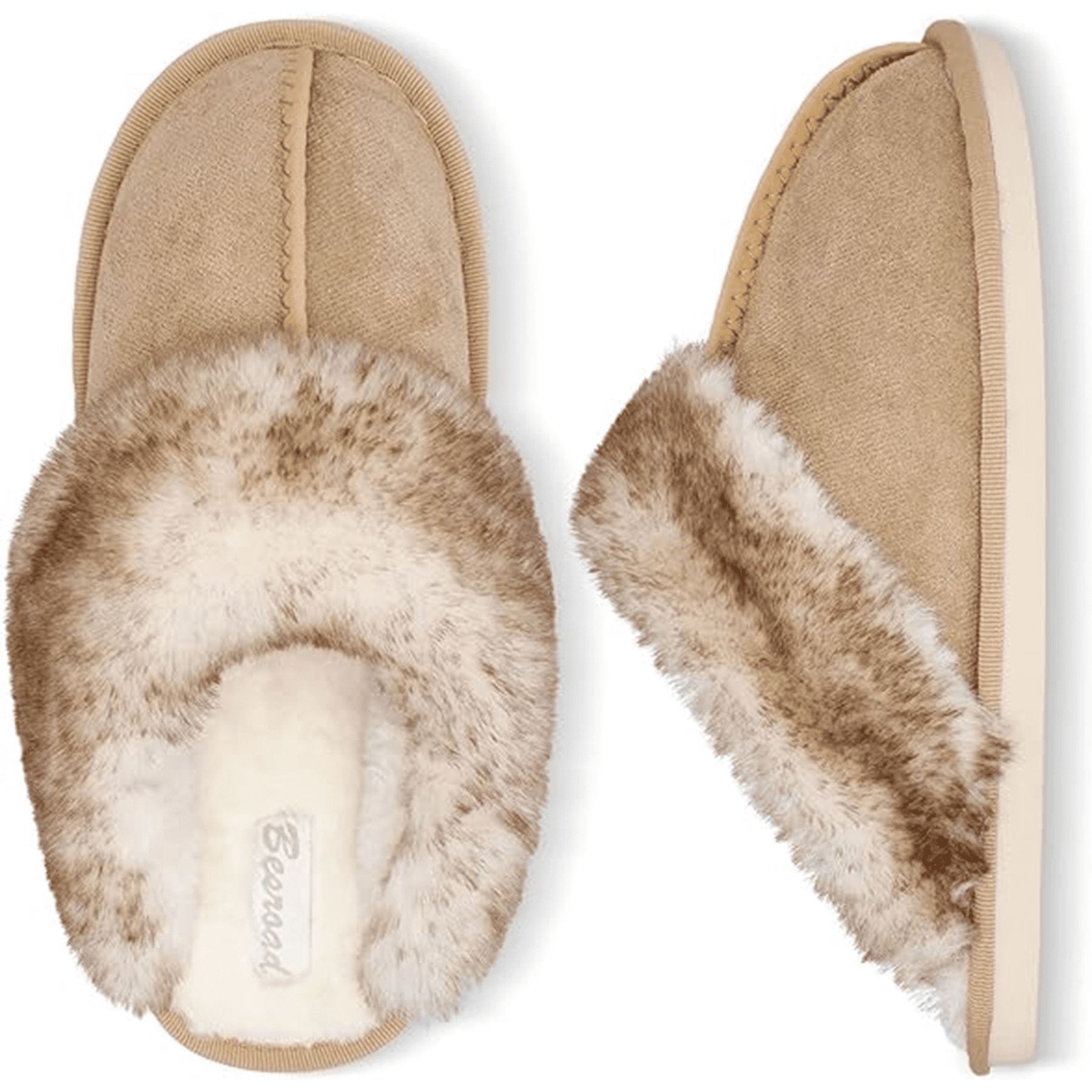 Barerun Winter Fuzzy House Slippers Plush Faux Fur Fluffy Flats ...