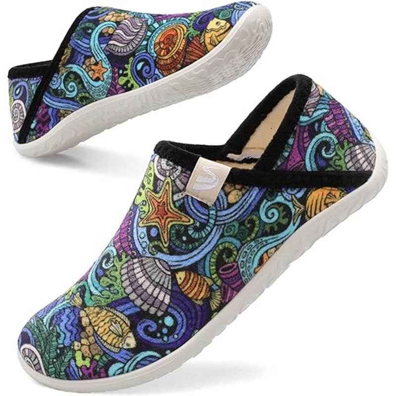 L-RUN Women Men Fuzzy House Slippers Comfy Warm Indoor Outdoor Walking ...