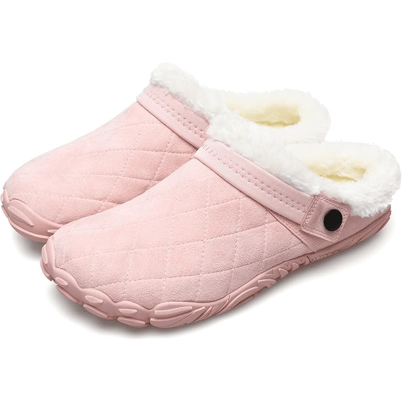 L-RUN Womens Mens Furry Slides House Slippers Fuzzy Fluffy Memory Foam ...