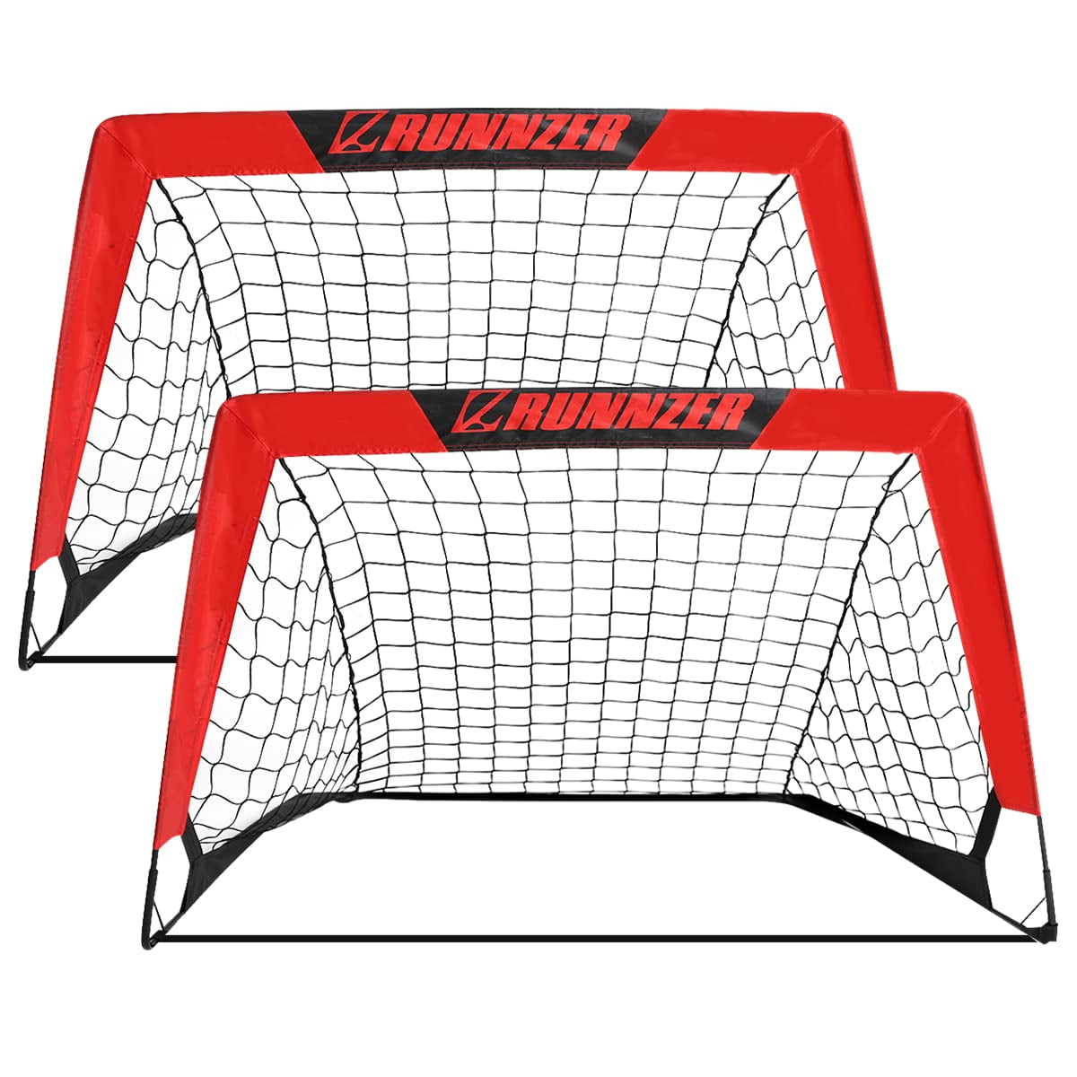 L RUNNZER Portable Soccer Goals, Soccer Nets for Backyard for Kids with ...